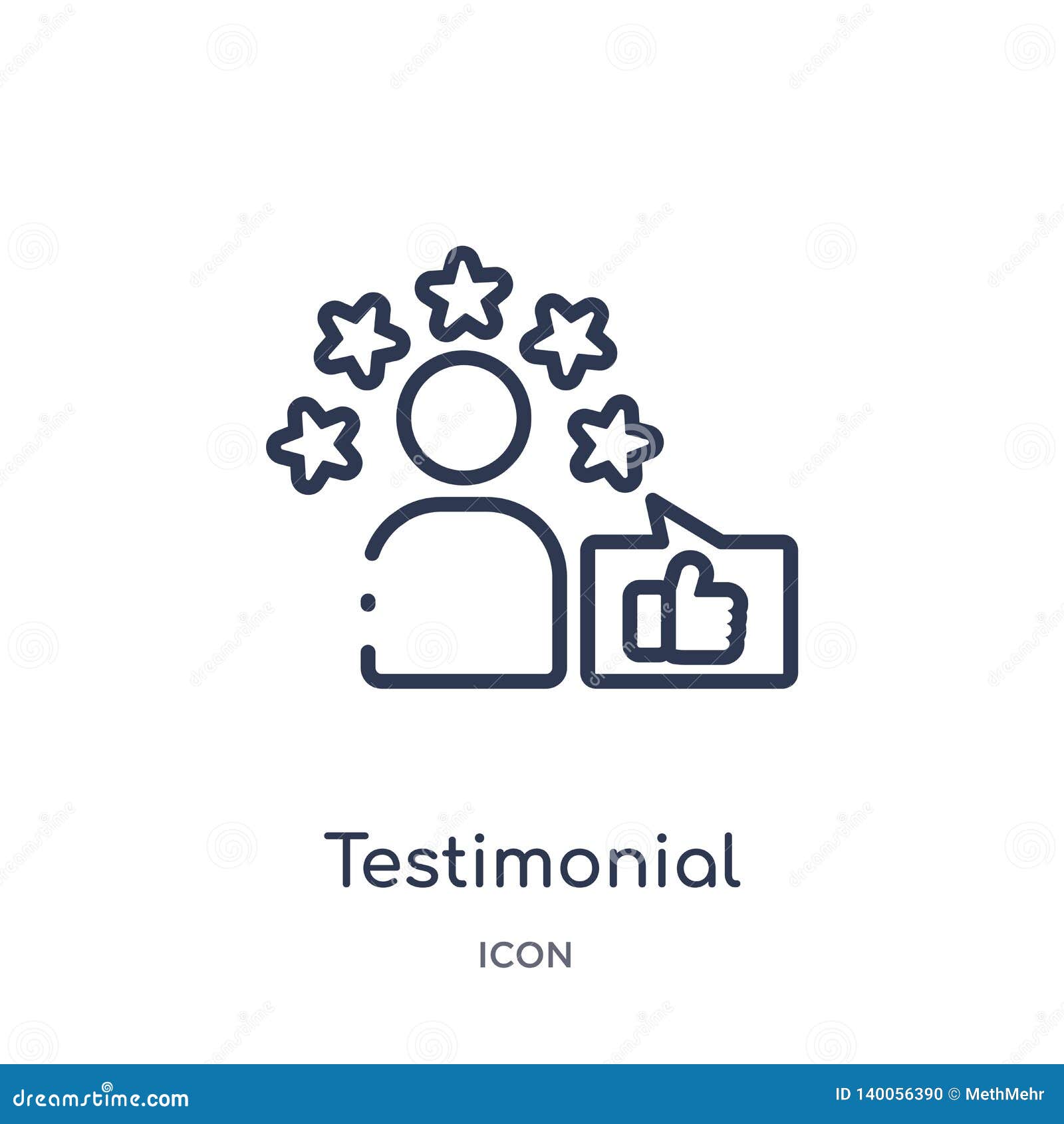 Testimonial Outline Icon. Isolated Line Vector Illustration From ...