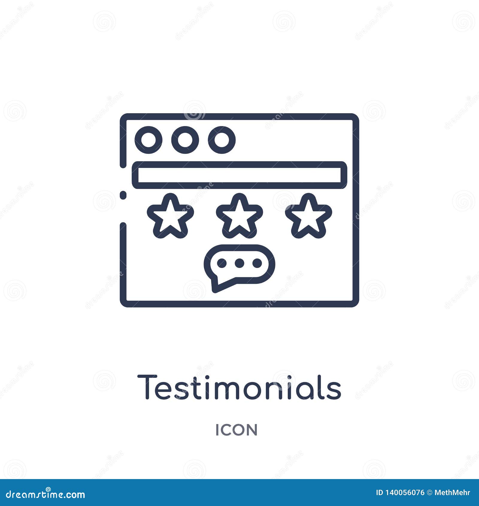 Linear Testimonials Icon From Feedback Outline Collection. Thin Line ...