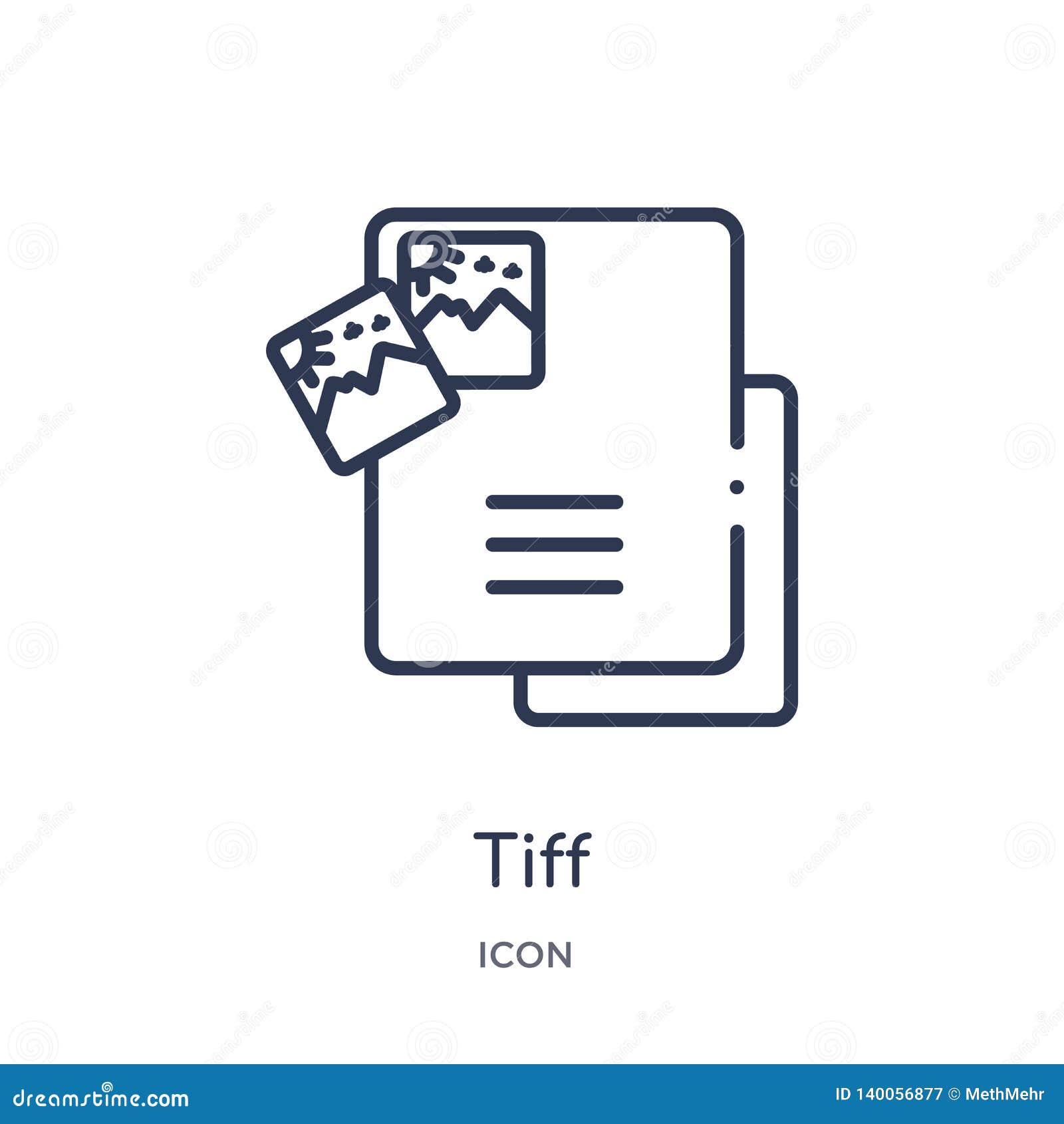 Tiff Vector Icon Isolated On Transparent Background, Linear Tiff ...