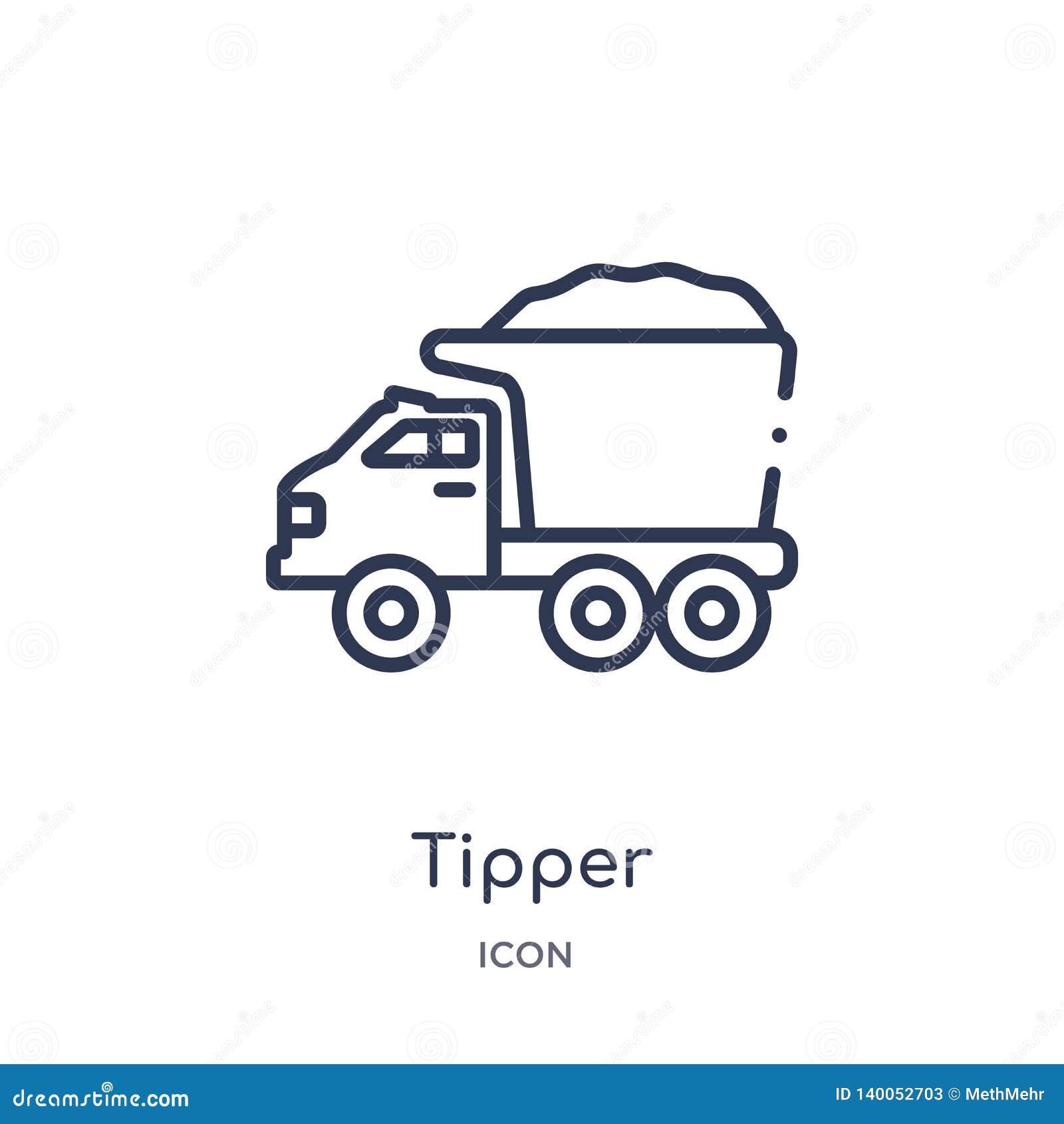 Linear Tipper Icon From Construction Outline Collection. Thin Line ...