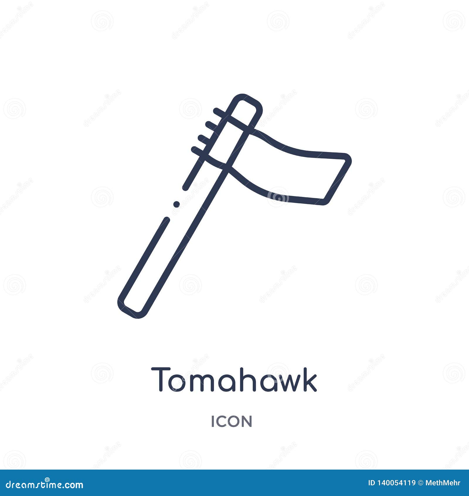Tomahawk Linear Icon. Modern Outline Tomahawk Logo Concept On Wh Vector Illustration ...