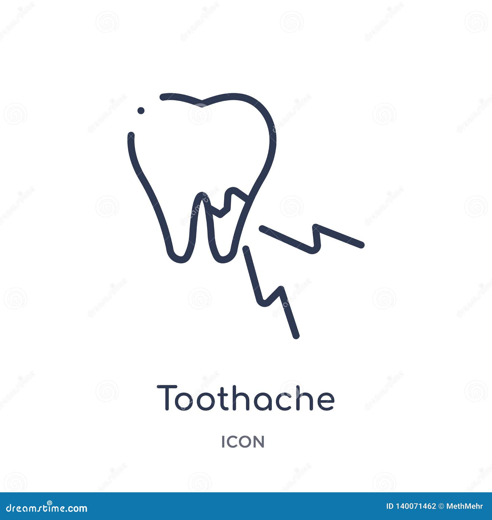 Linear Toothache Icon from Dentist Outline Collection. Thin Line ... Linear Toothache Icon from Dentist Outline Collection. Thin Line ...
