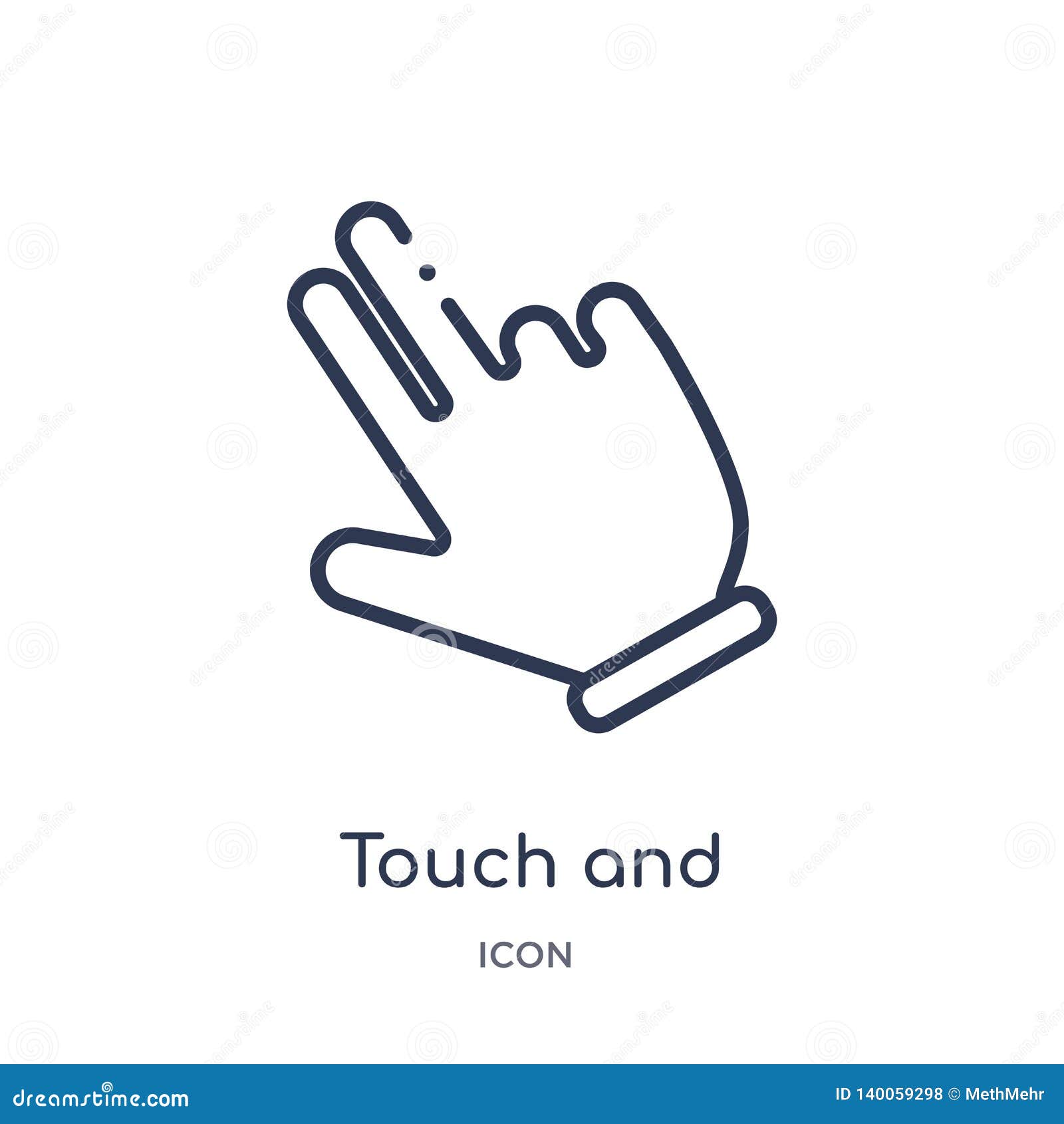 Touch And Scroll Gesture Icon. Trendy Flat Vector Touch And Scroll ...