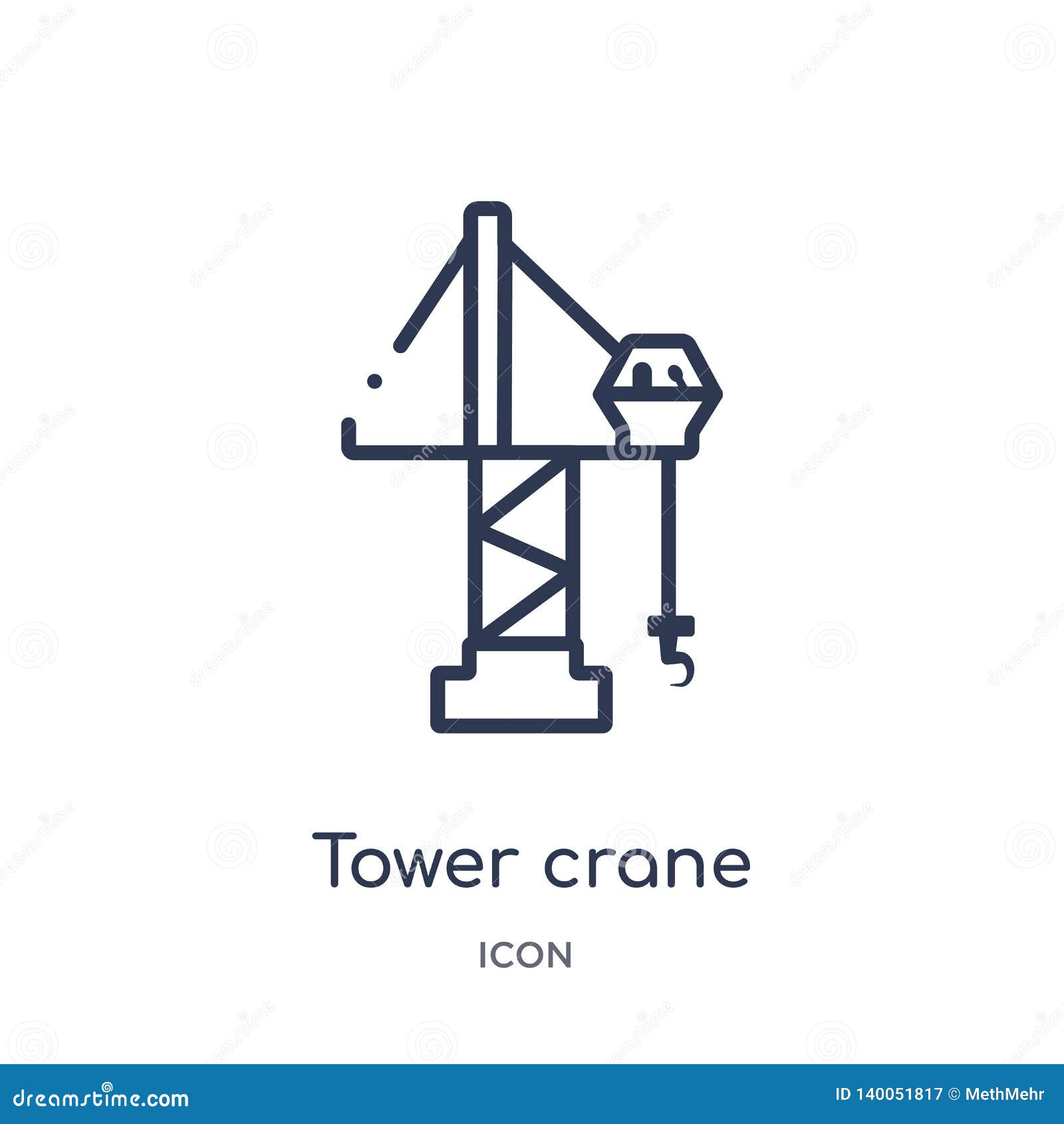 Linear Tower Icon From Desert Outline Collection. Thin Line Tower ...