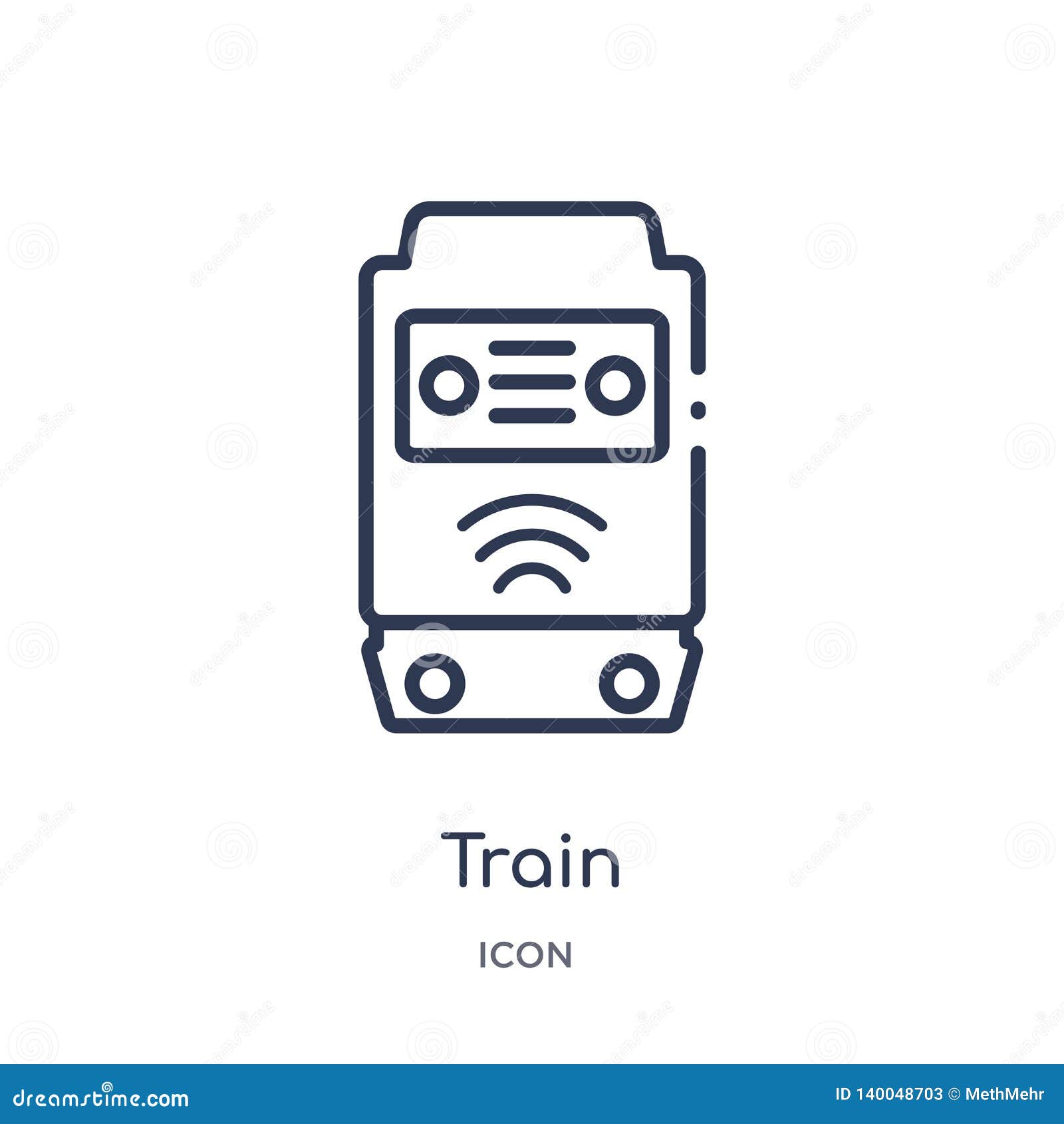Linear Train Icon from Artificial Intellegence and Future Technology ...