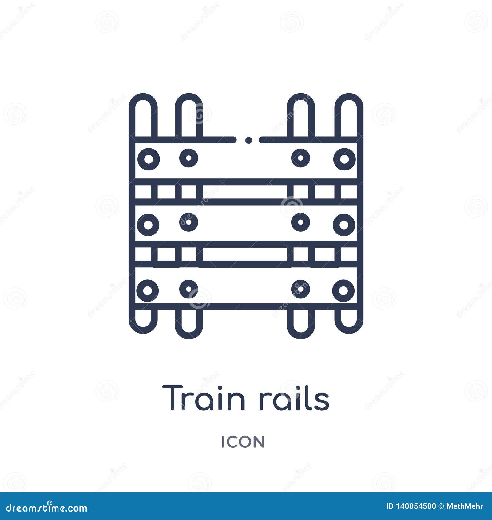 Linear Train Rails Icon from Desert Outline Collection. Thin Line Train ...