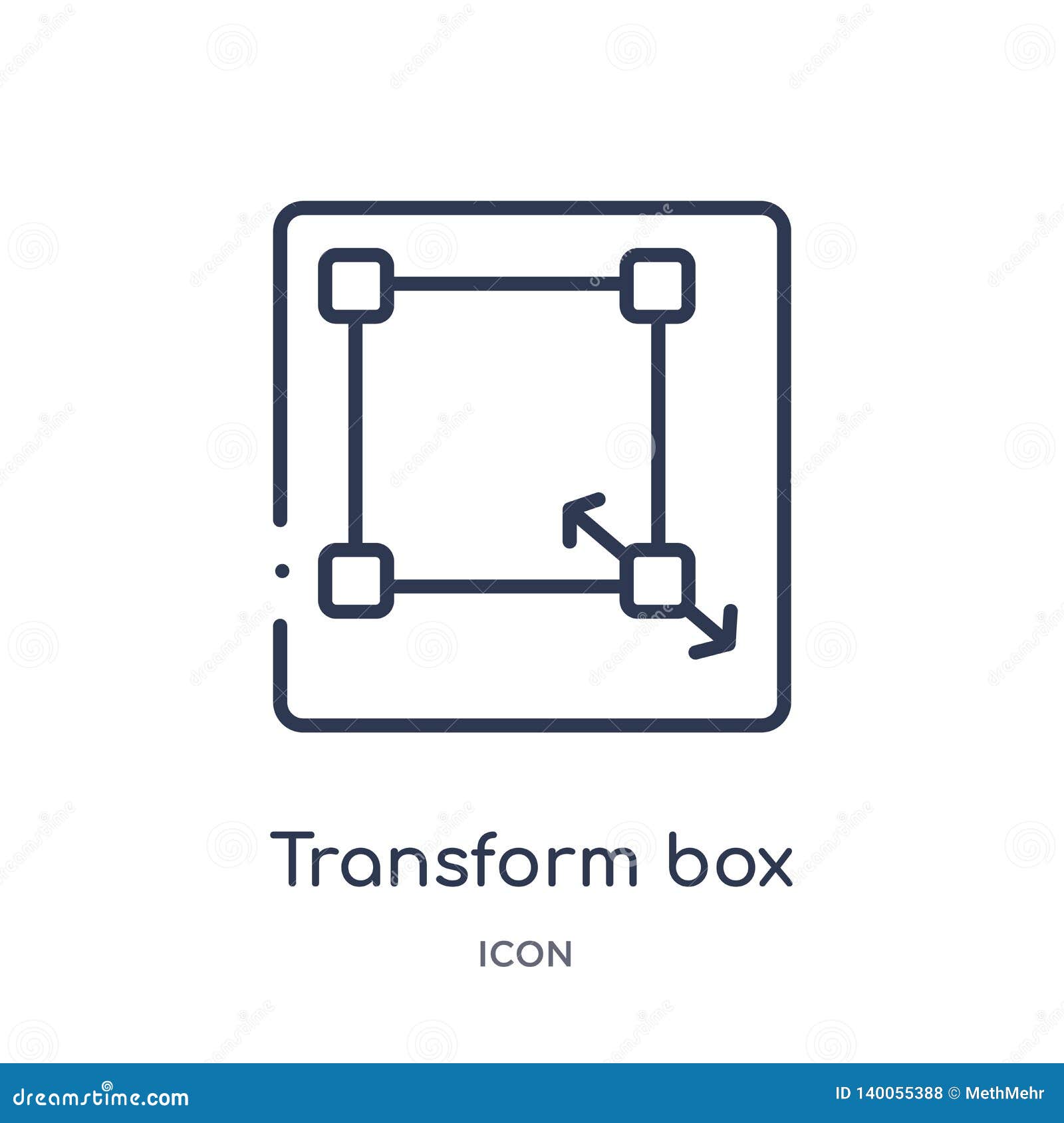 Linear Transform Box Icon From Edit Outline Collection. Thin Line ... Linear Transform Box Icon From Edit Outline Collection. Thin Line ...