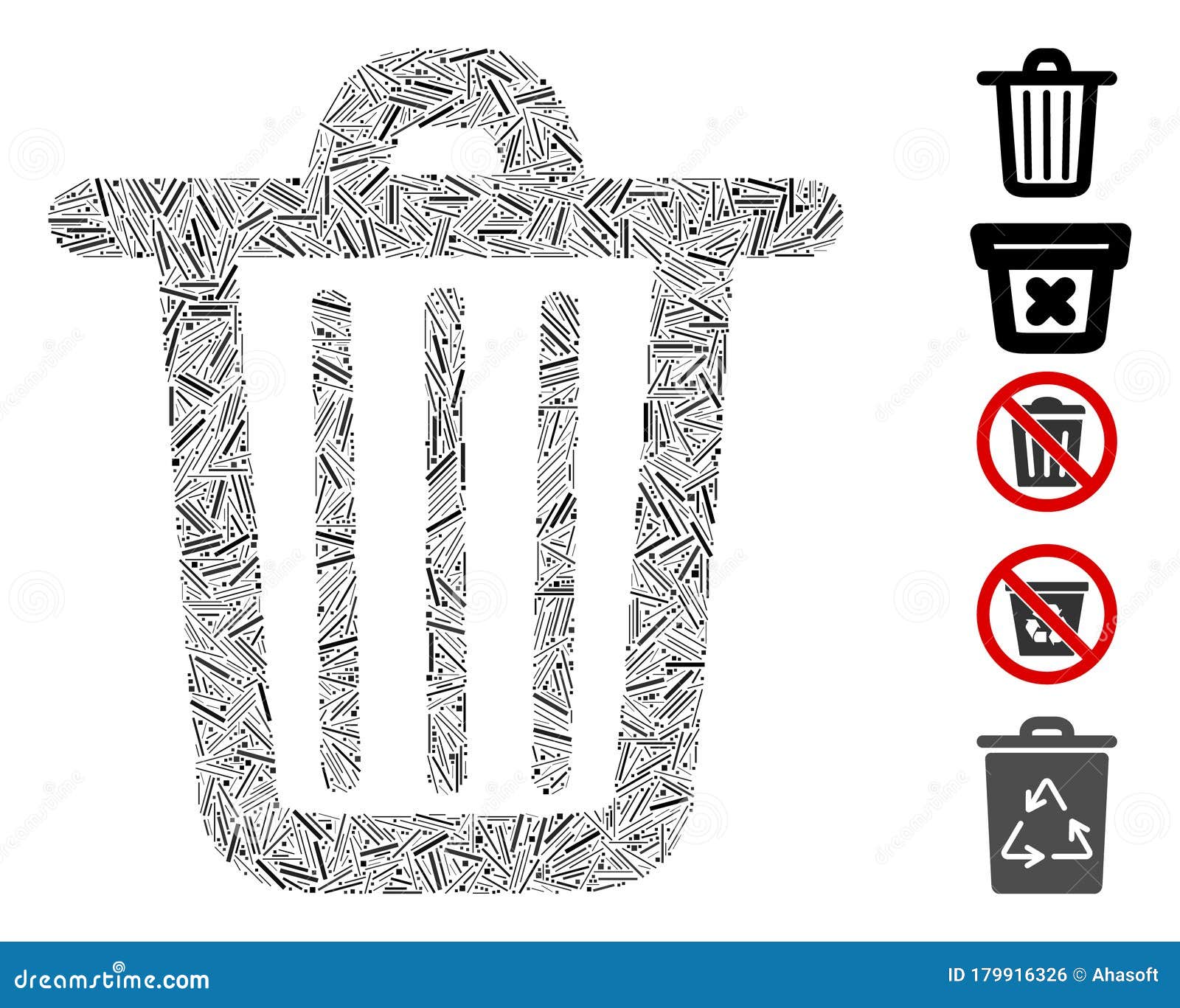 Linear Trash Can Icon From American Football Outline Collection. Thin ...