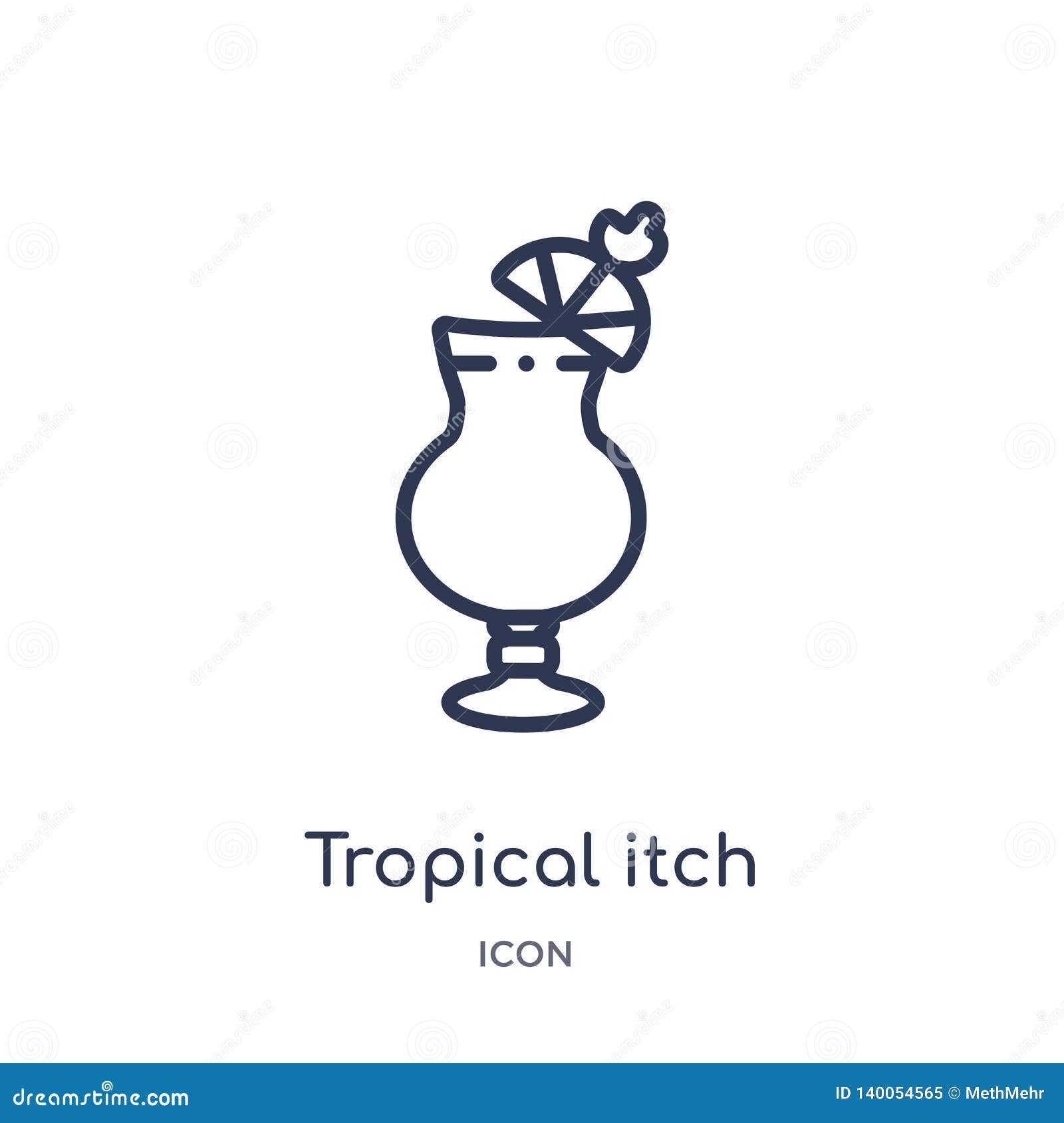 Tropical Itch Vector Icon On White Background. Flat Vector Tropical ...