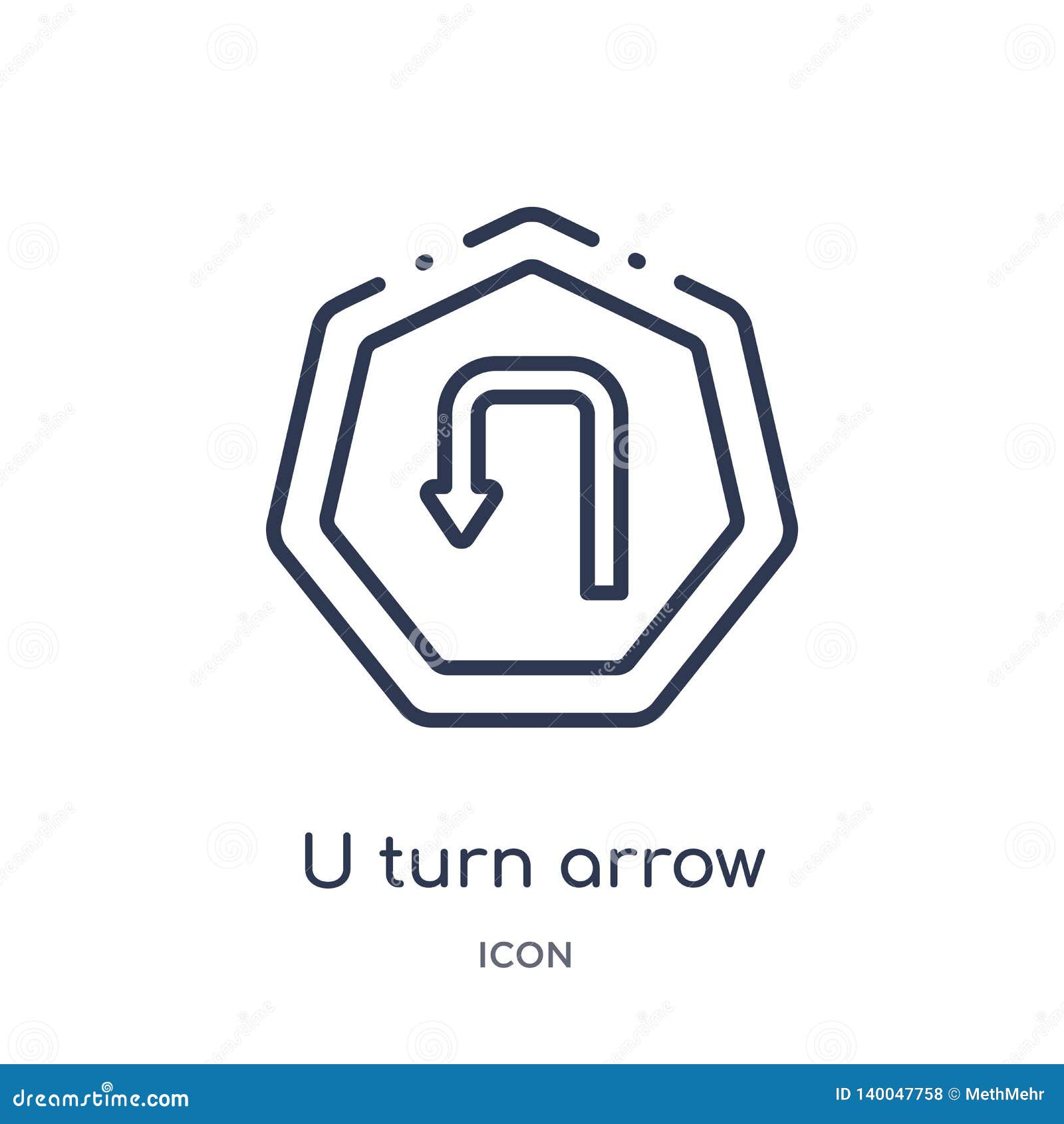 Linear U Turn Arrow Icon from Arrows Outline Collection. Thin Line U ... Linear U Turn Arrow Icon from Arrows Outline Collection. Thin Line U ...