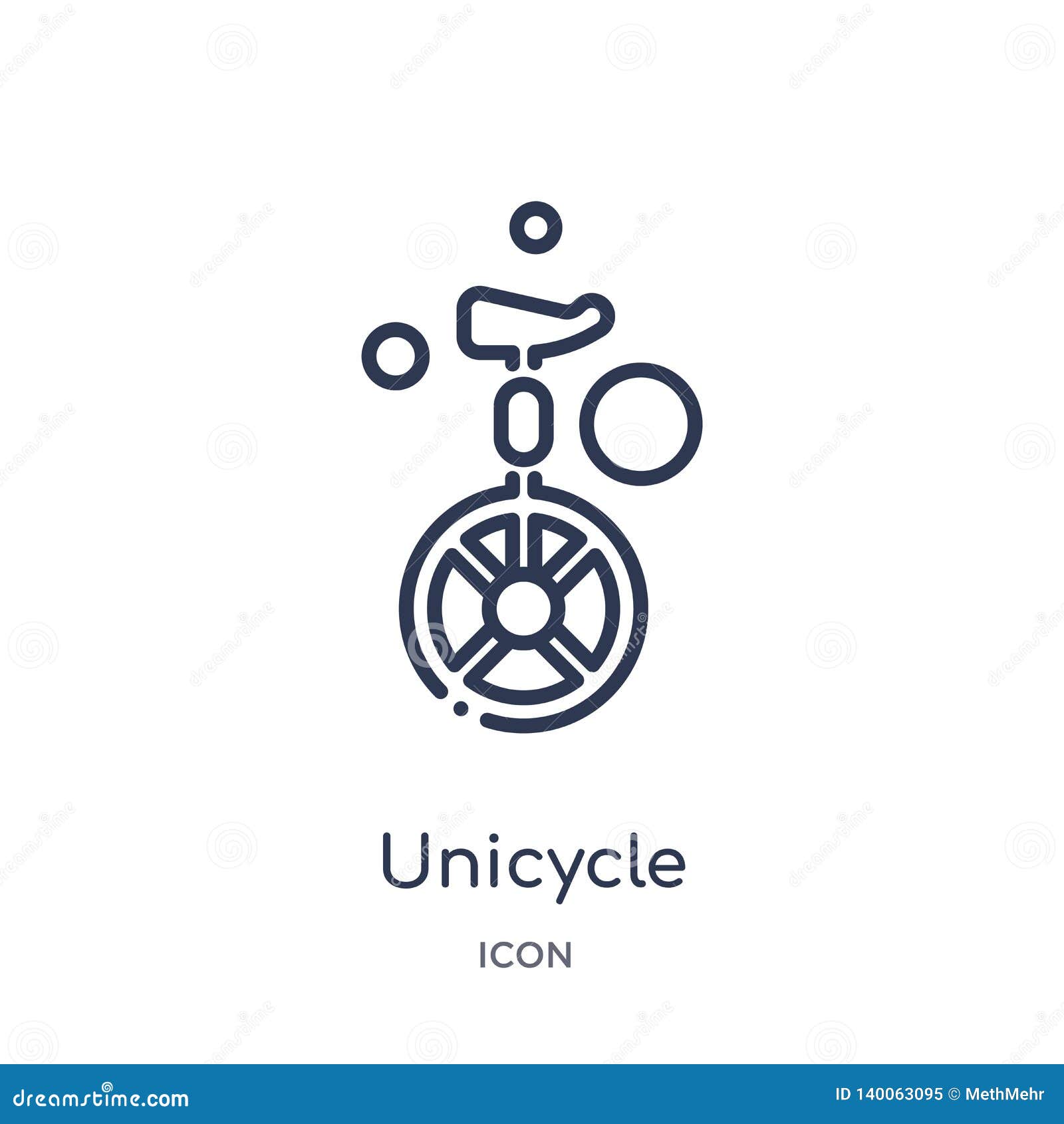 Linear Unicycle Icon from Magic Outline Collection. Thin Line Unicycle ...