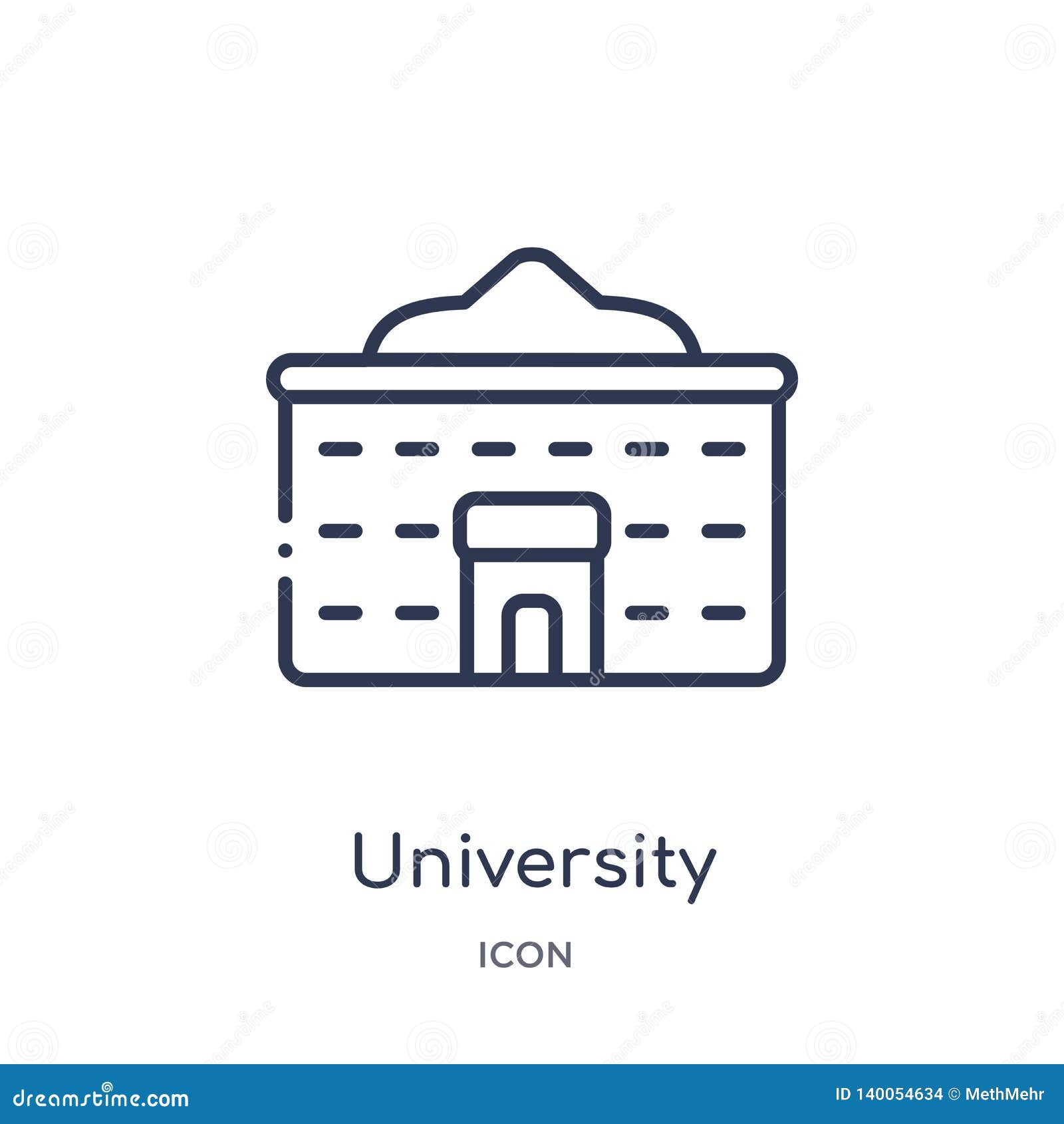 Linear University Icon from Education Outline Collection. Thin Line ...
