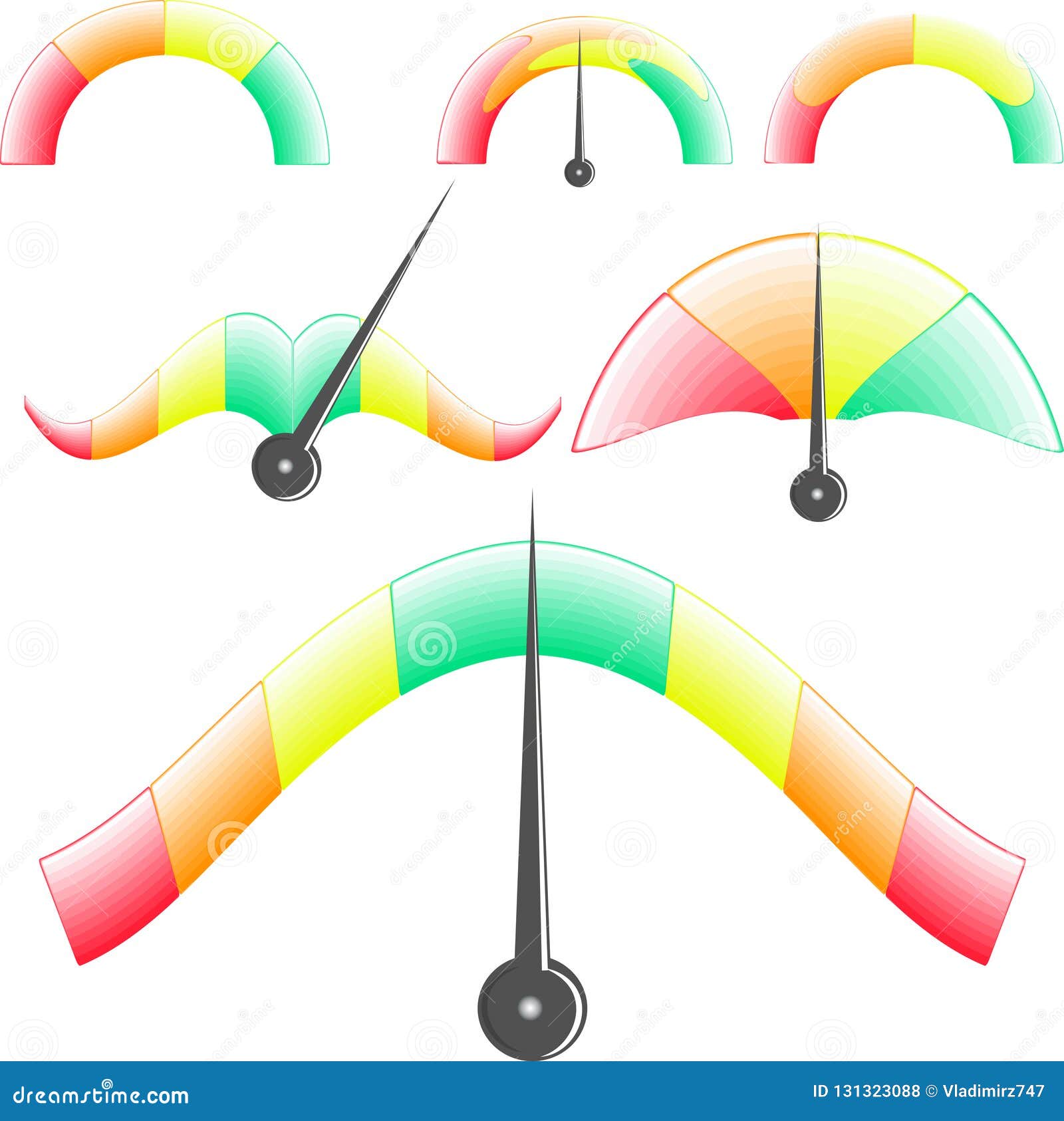 Linear and Unusual Performance Indicators Stock Vector - Illustration ...