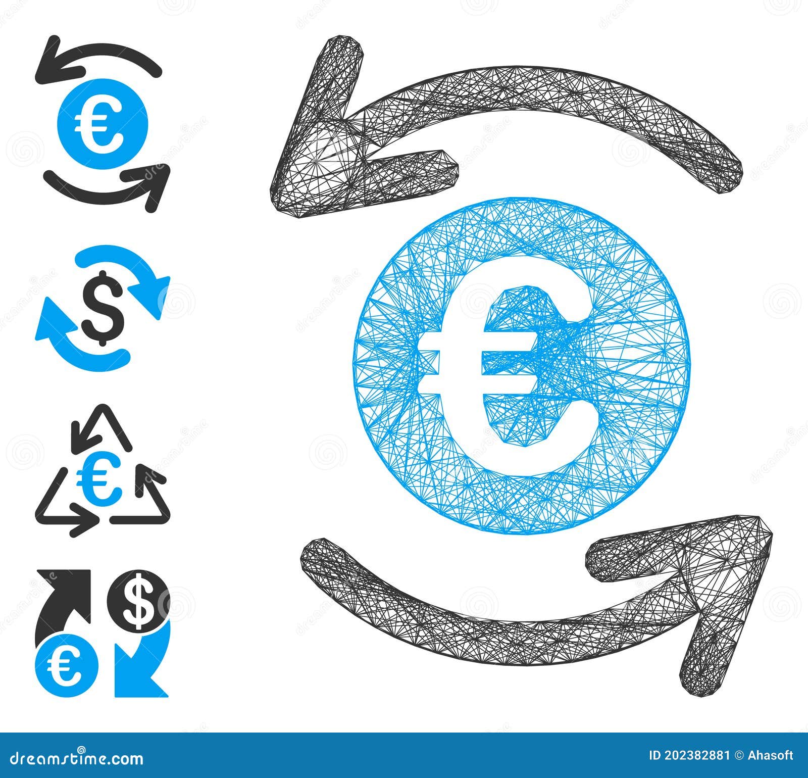 Linear Update Euro Balance Vector Mesh Stock Vector - Illustration of ...