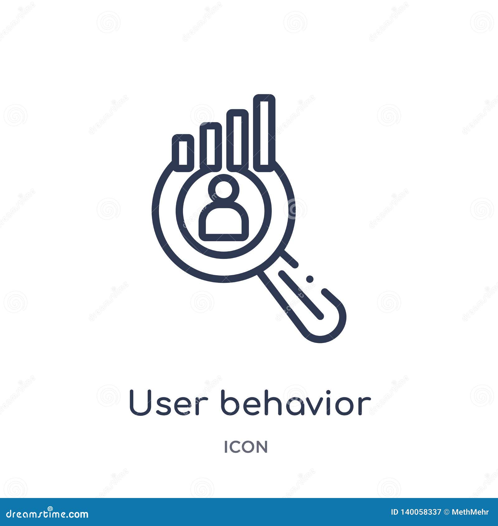 User Behavior Vector Icon On White Background. Flat Vector User ...