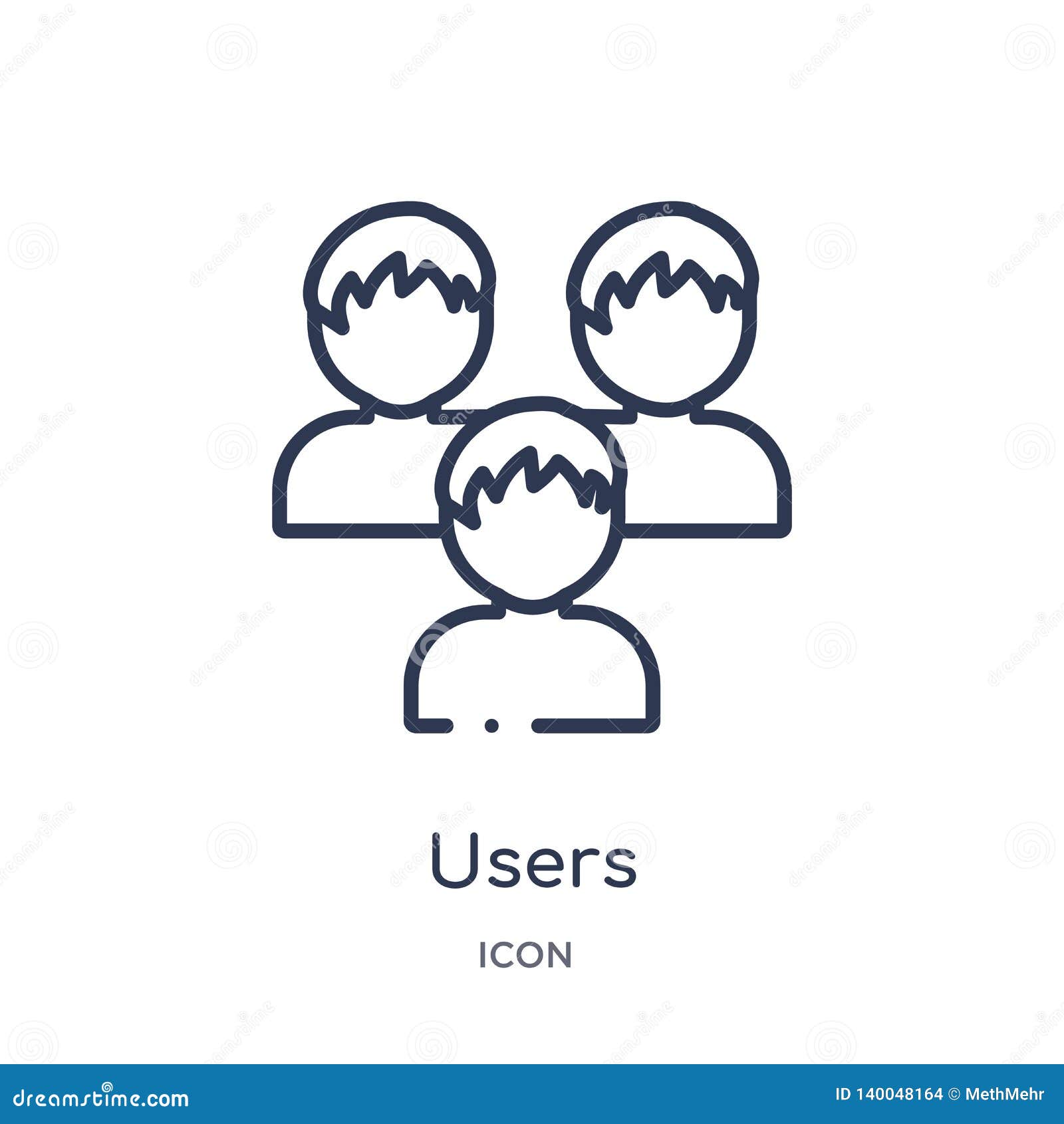 Linear Users Icon from Artifical Intelligence Outline Collection. Thin ...