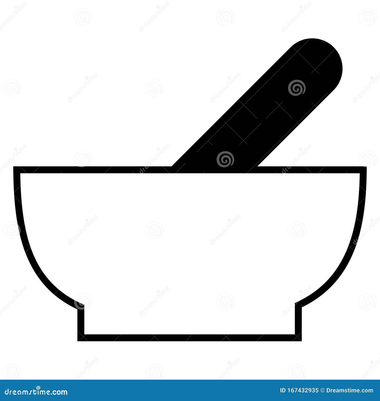 Linear Vector Icon. Black and White Drawing of a Container for Mixing ...