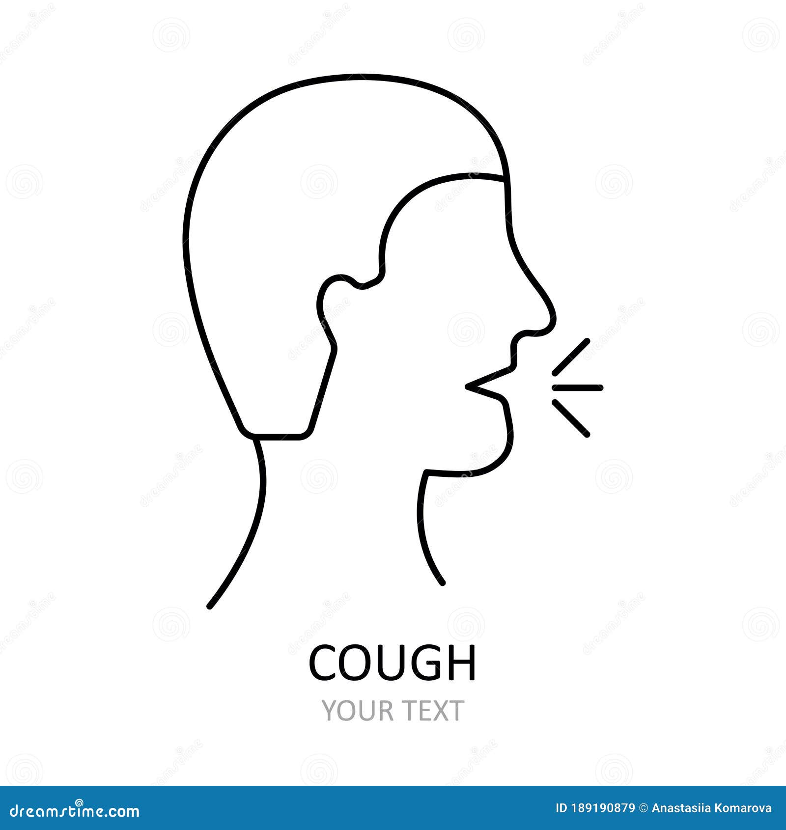 Linear Vector Icon. Cough. Antiviral Drawing Stock Vector ...