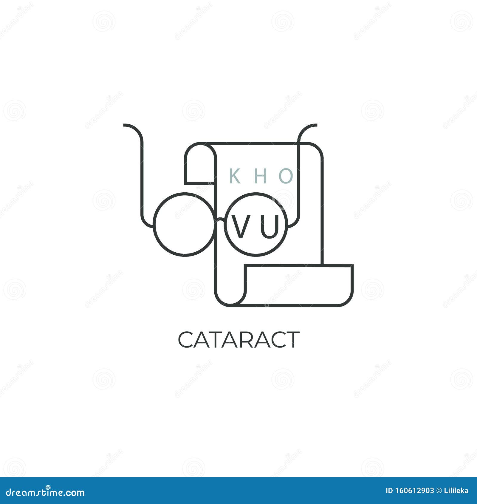 Linear Vector Illustration of Computer Vision Test Stock Vector ...