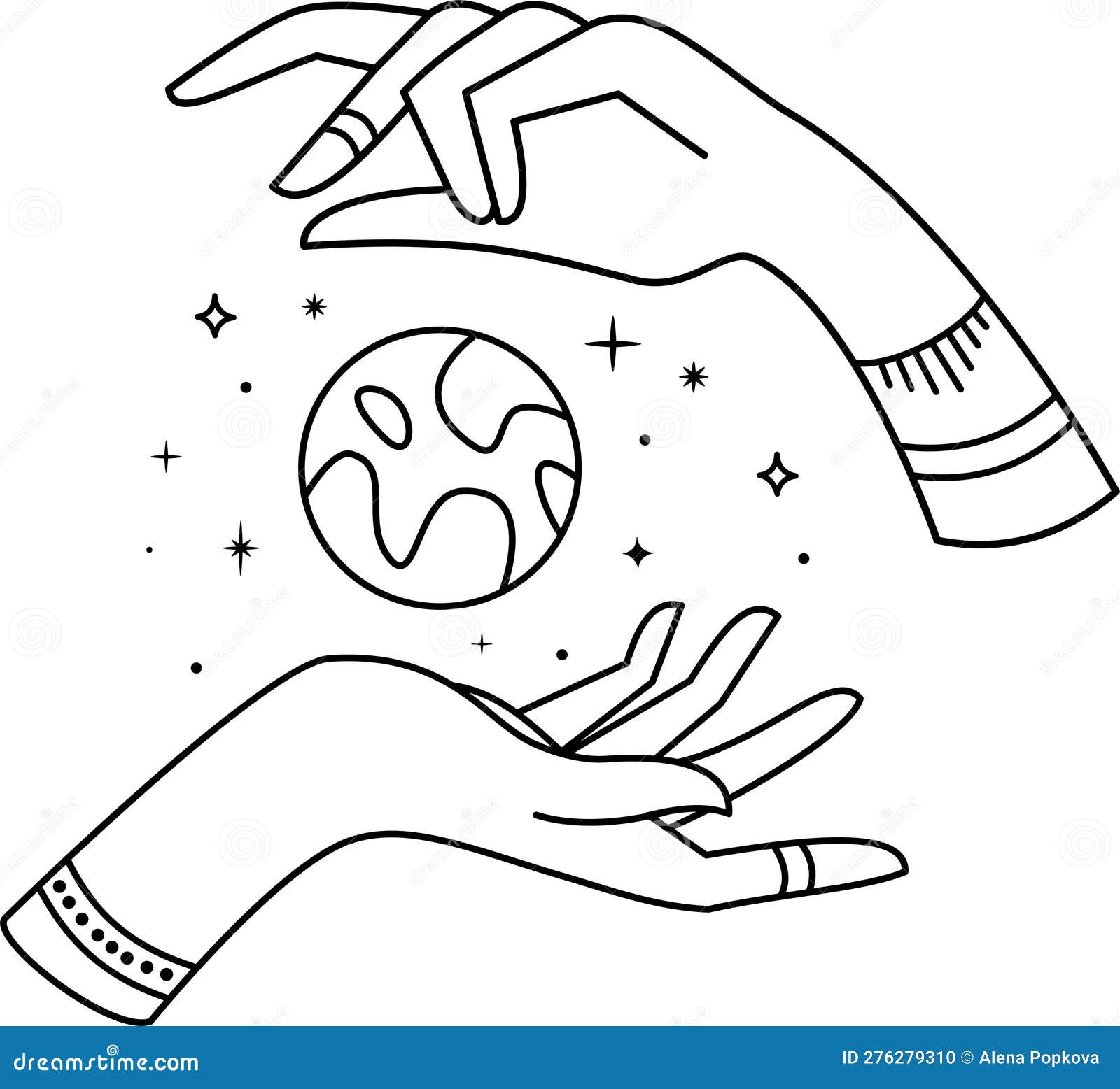 Vector Illustration. Magical Hand Drawings. the Concept of Magic and ...