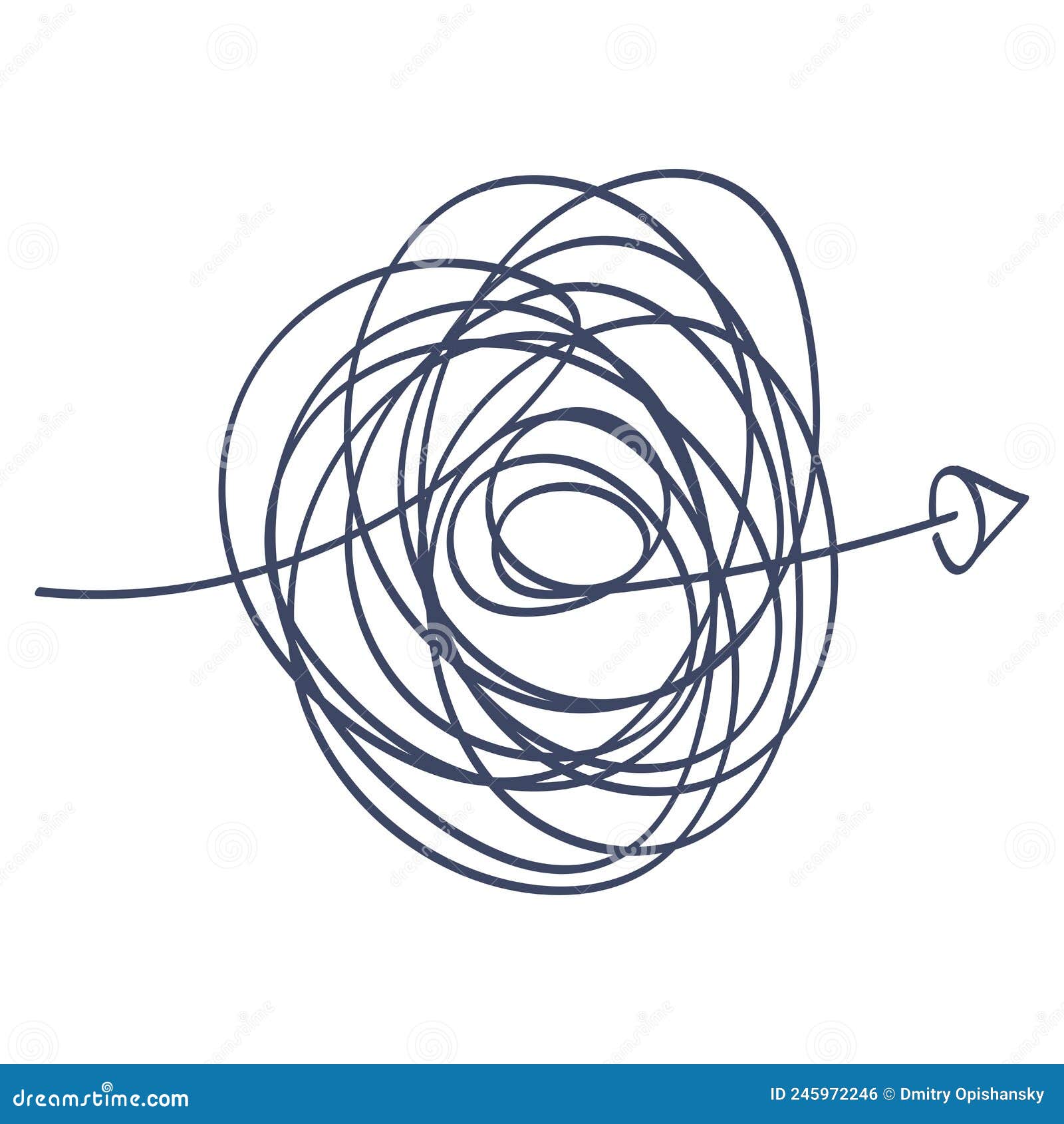 Unsolvable problem stock vector. Illustration of line - 245972246