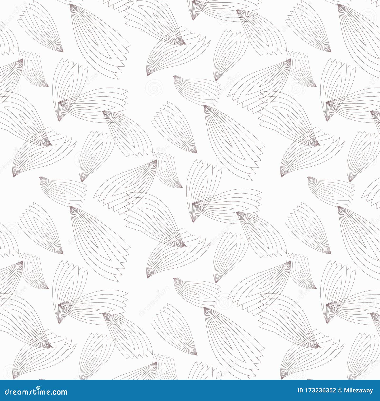 Linear Vector Pattern, Repeating Abstract Chaotic Leaf or Leaves in ...