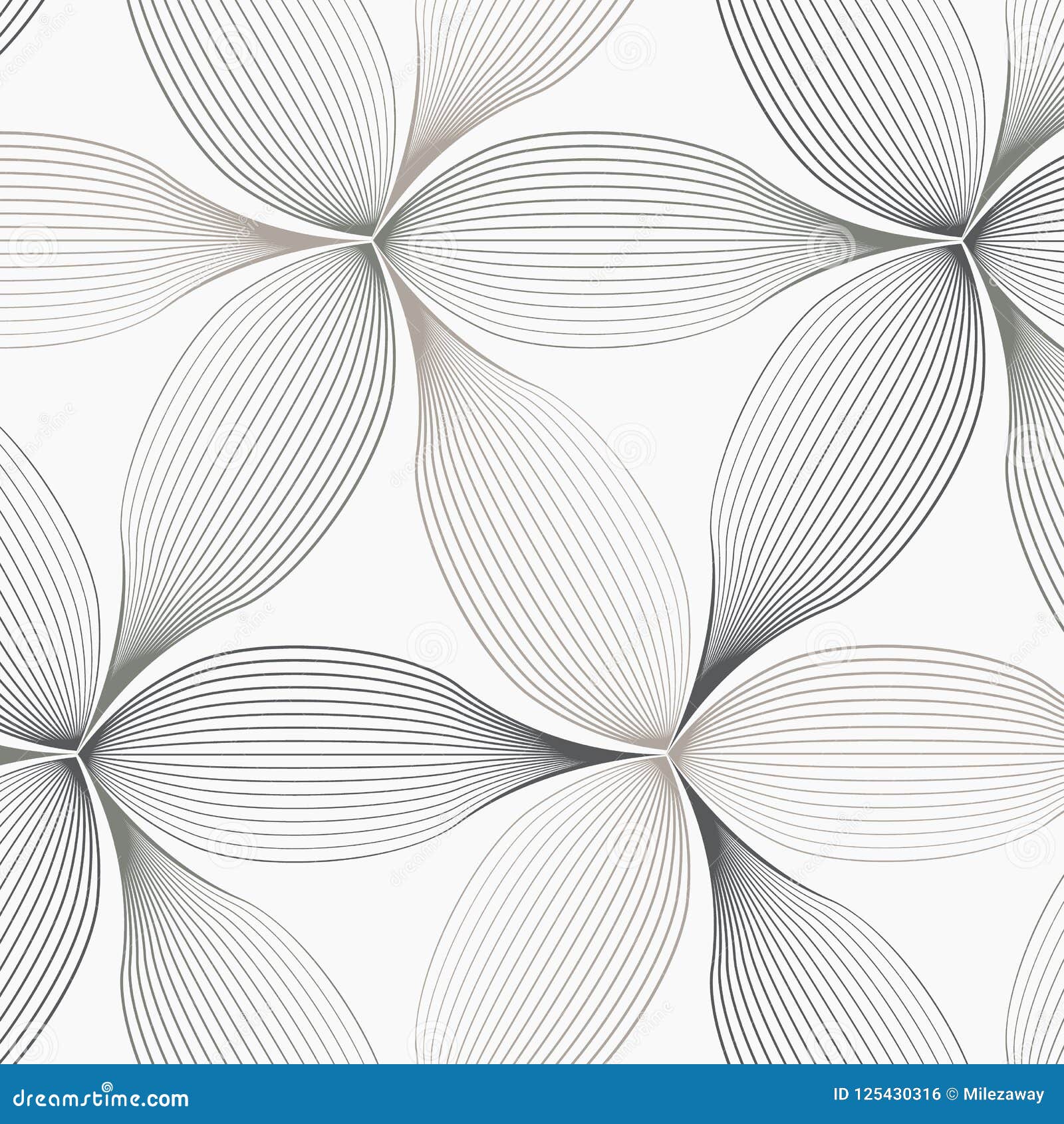 Linear Vector Pattern Repeating Abstract A Linear Leaf Each Circling