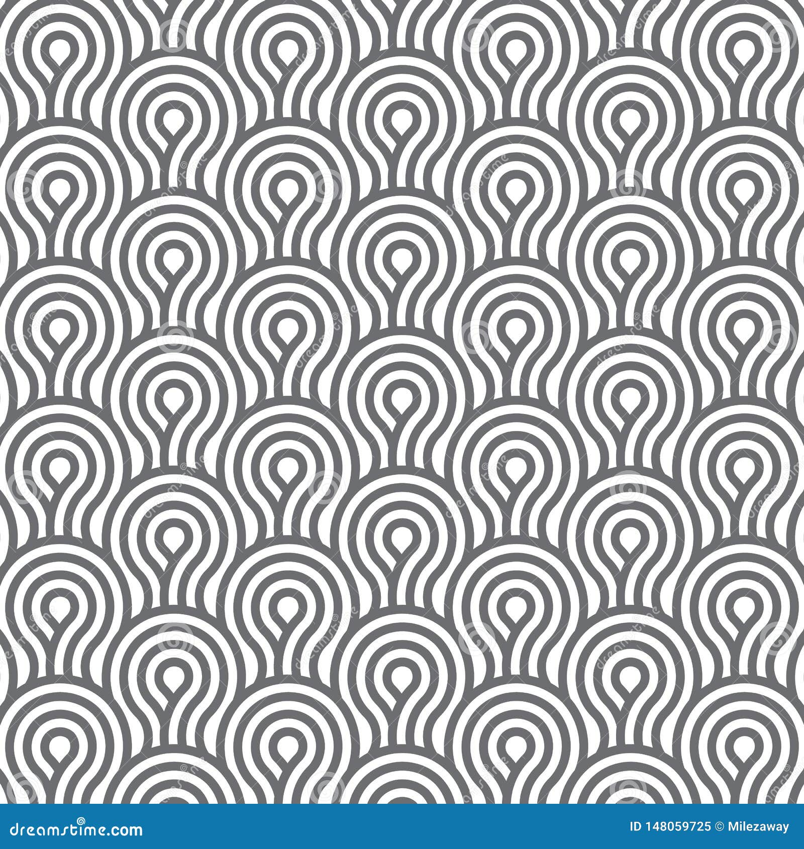 Linear Vector Pattern Repeating Braiding Lines Styles Pattern Made From A Quarter Linear Of