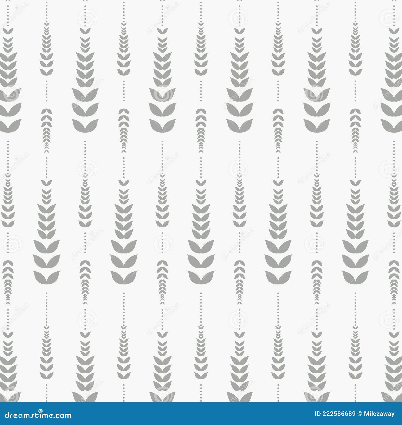 Linear Vector Pattern Repeating Linear Small Tiny Abstract Leaves On