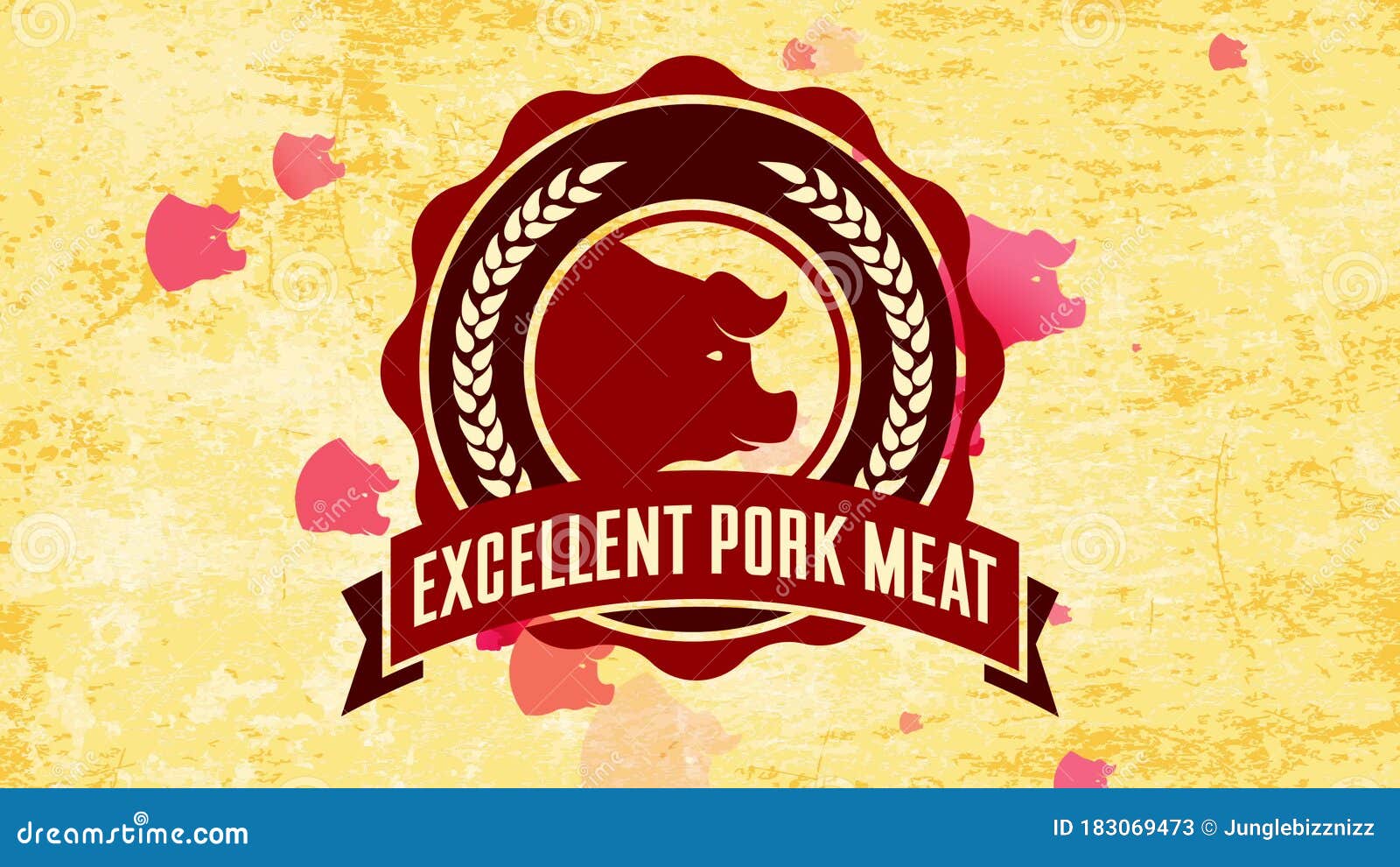 Excellent Pork Meat Ad for Butcher Shop Stock Video - Video of seal ...