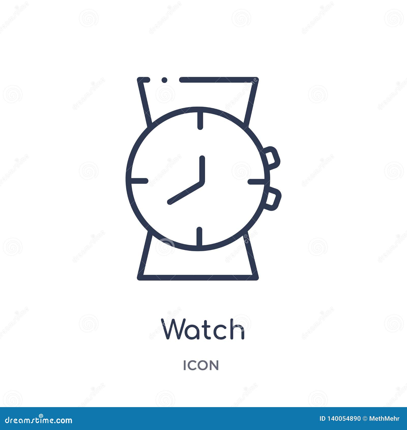 Linear Watch Icon From Education Outline Collection. Thin Line Watch ...