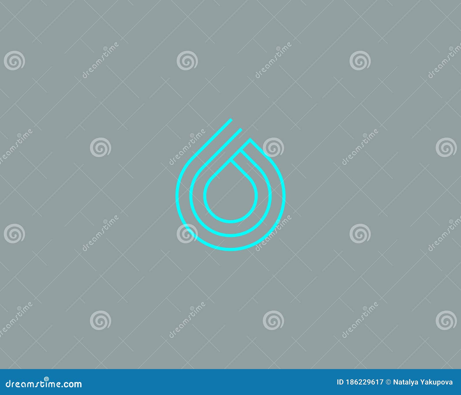 Linear Water Aqua Logo Design. Creative Minimalist Water Drop Vector ...