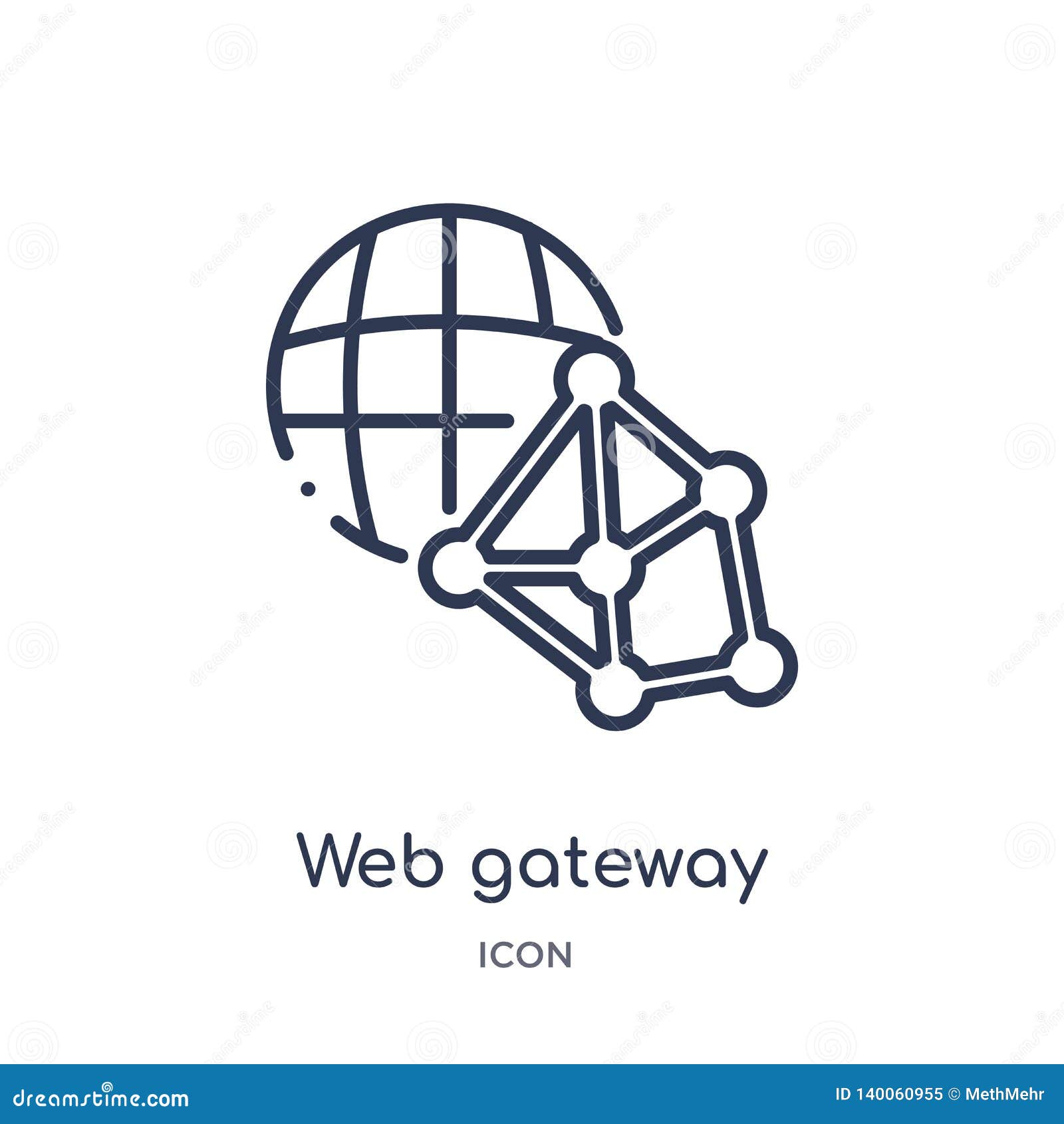 Linear Web Gateway Icon From Internet Security And Networking Outline