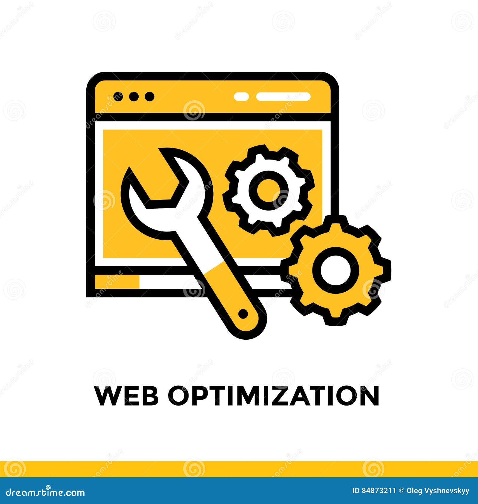 Linear Web Optimization Icon for Startup Business. Pictogram in Outline Style. Vector Flat Line ...