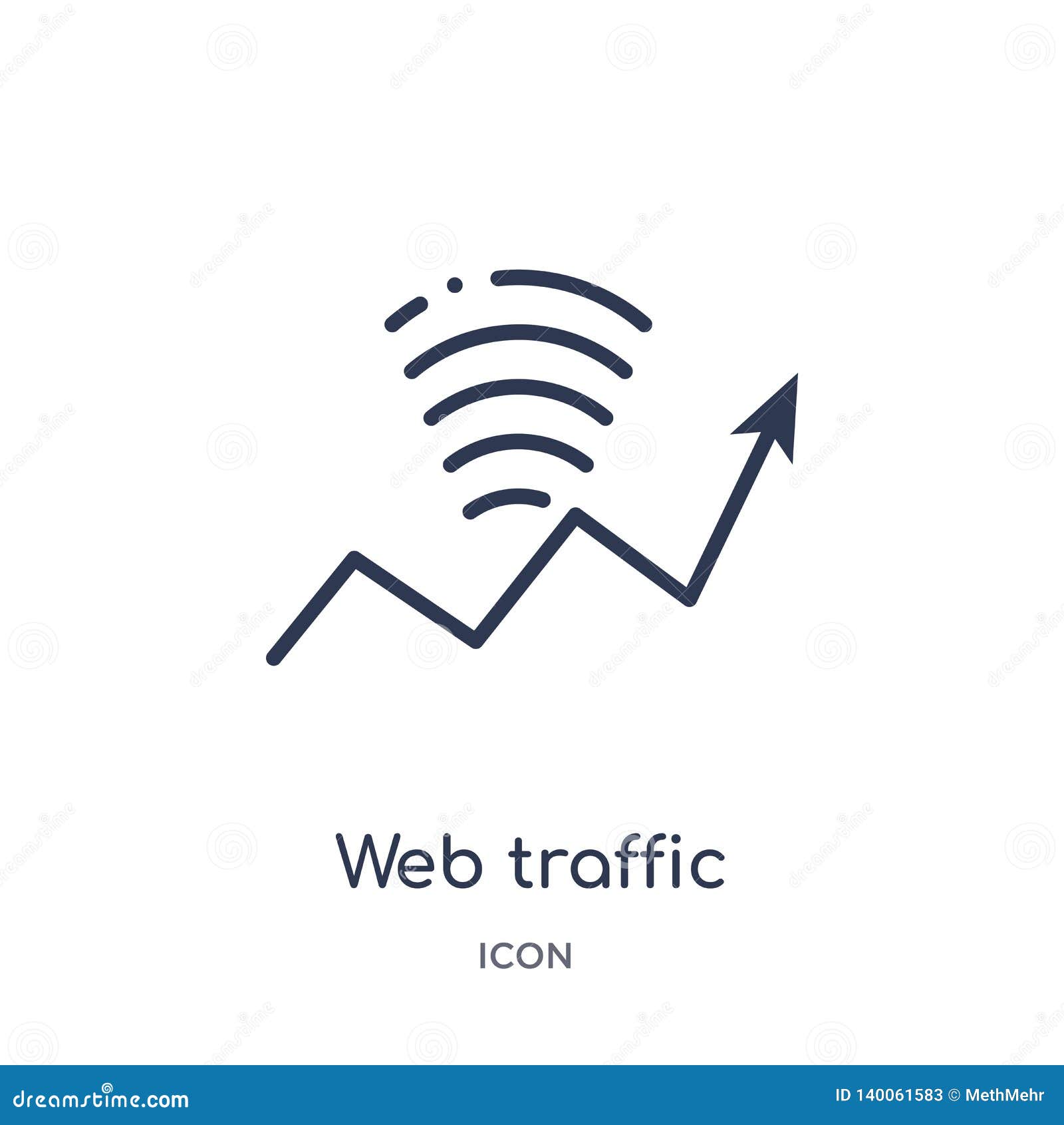 Linear Web Traffic Icon From Internet Security And Networking Outline Collection Thin Line Web