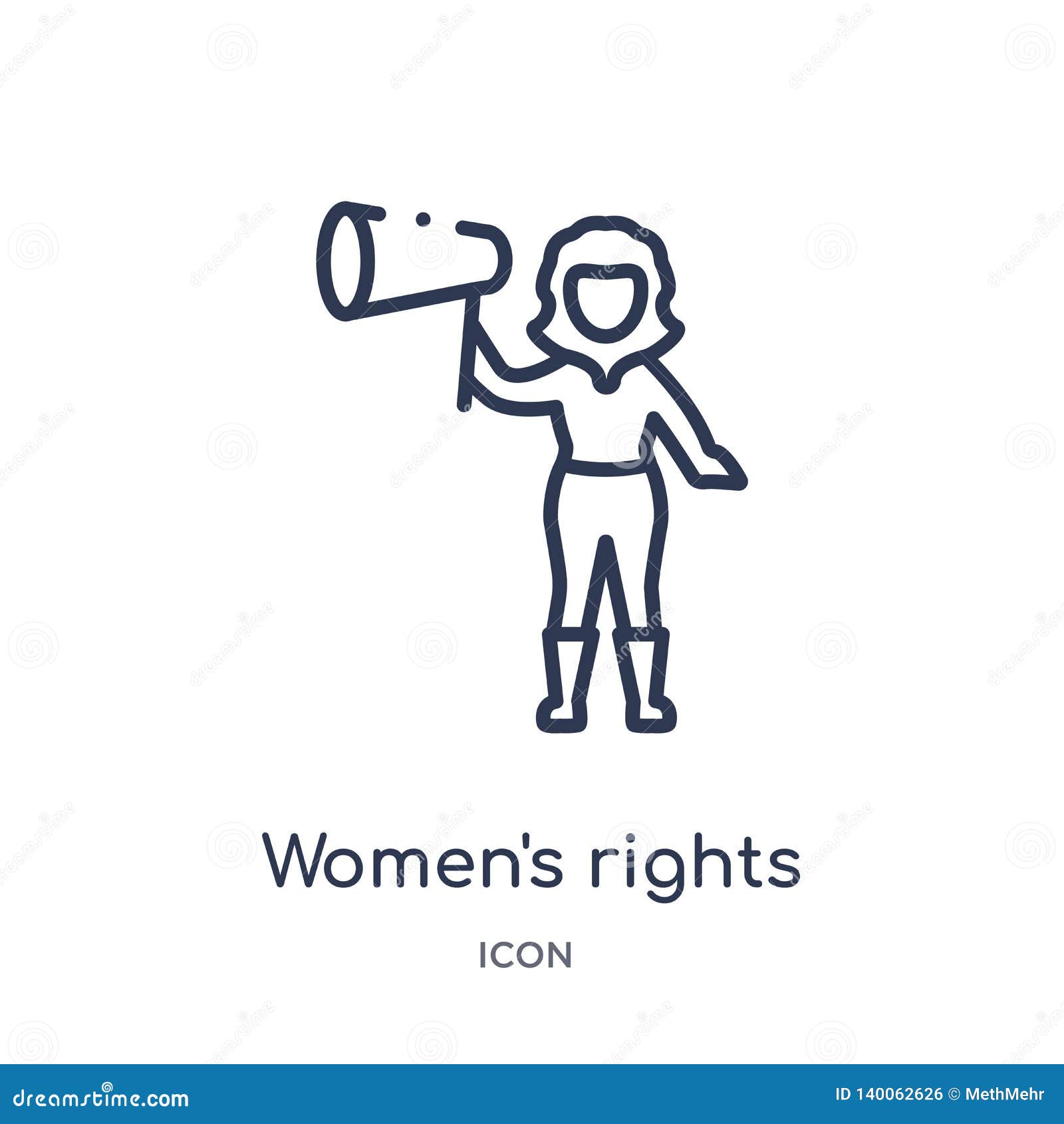 Linear Women S Rights Icon From Ladies Outline Collection Thin Line