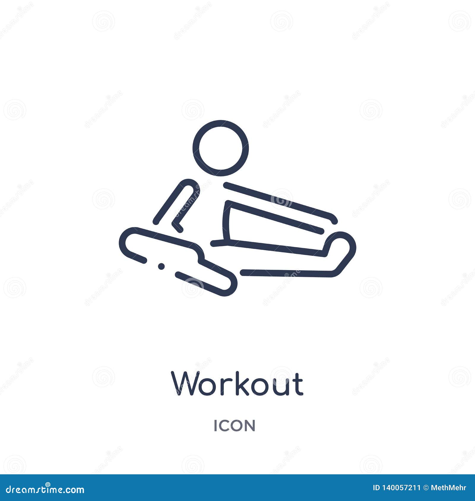 Linear Workout Icon From Free Time Outline Collection. Thin Line ...