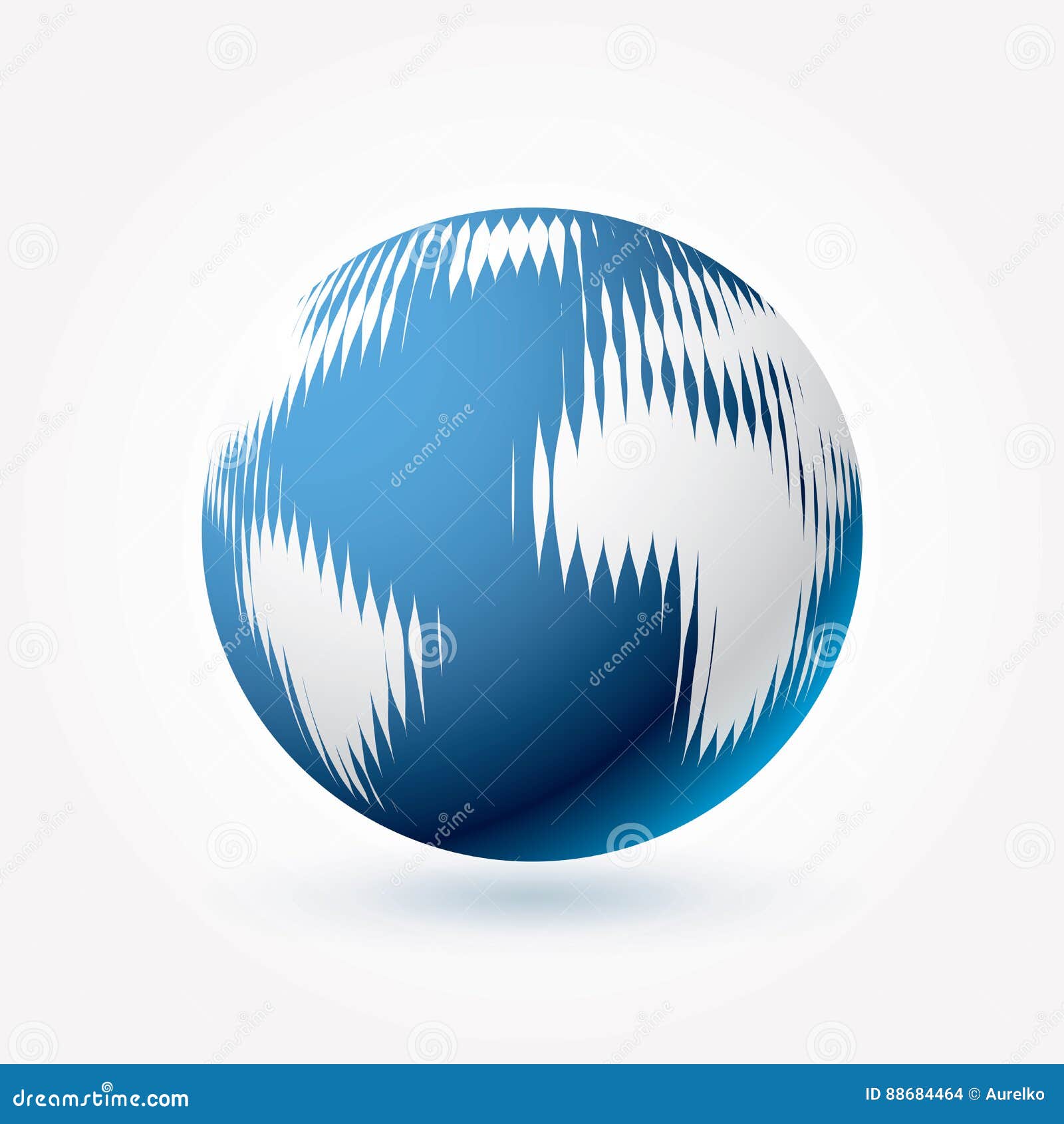 Linear world blue stock vector. Illustration of earth - 88684464