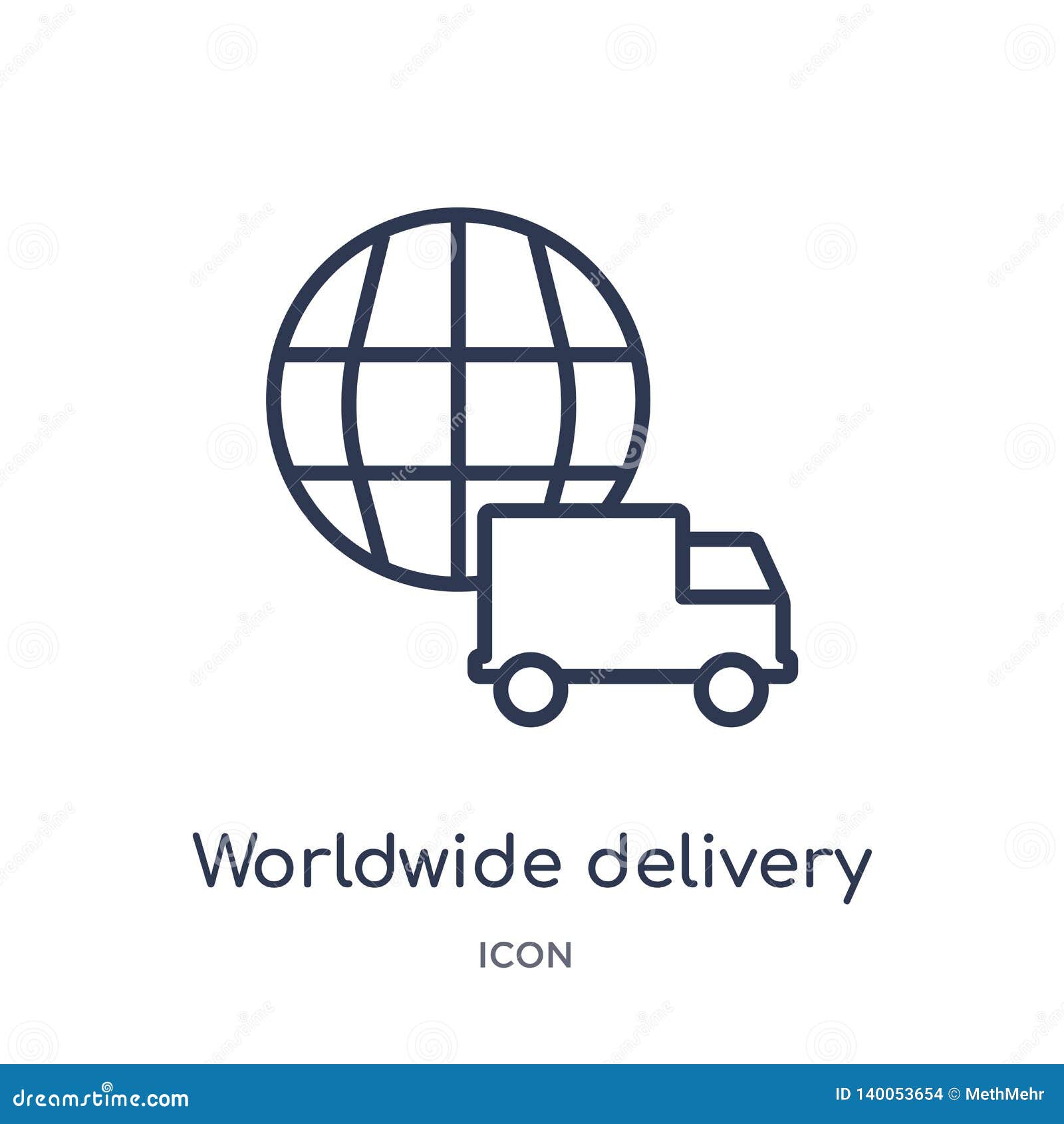 Linear Worldwide Delivery Icon from Delivery and Logistic Outline ...