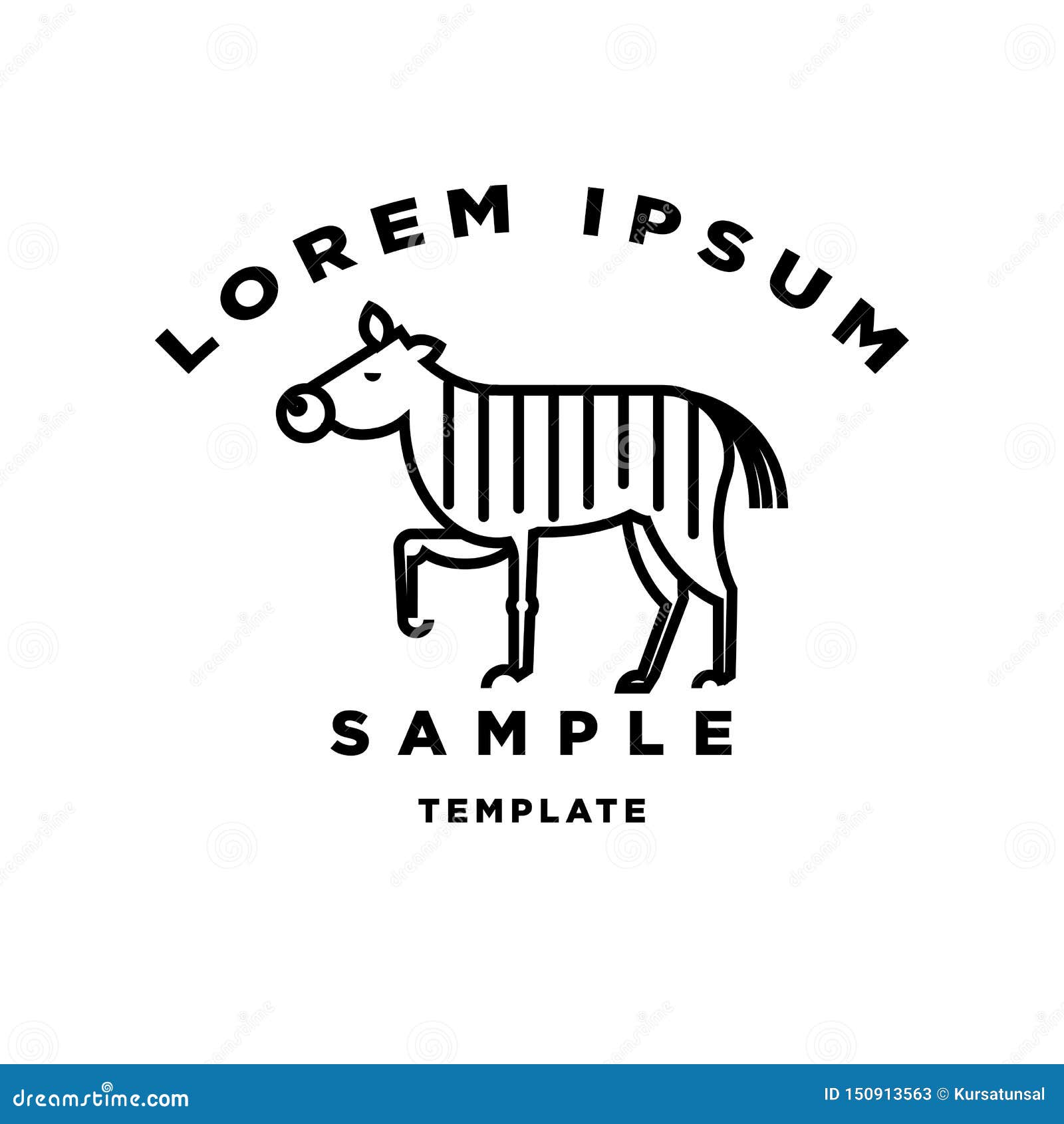 Linear Zebra Sign Vector Design Stock Illustration - Illustration of ...