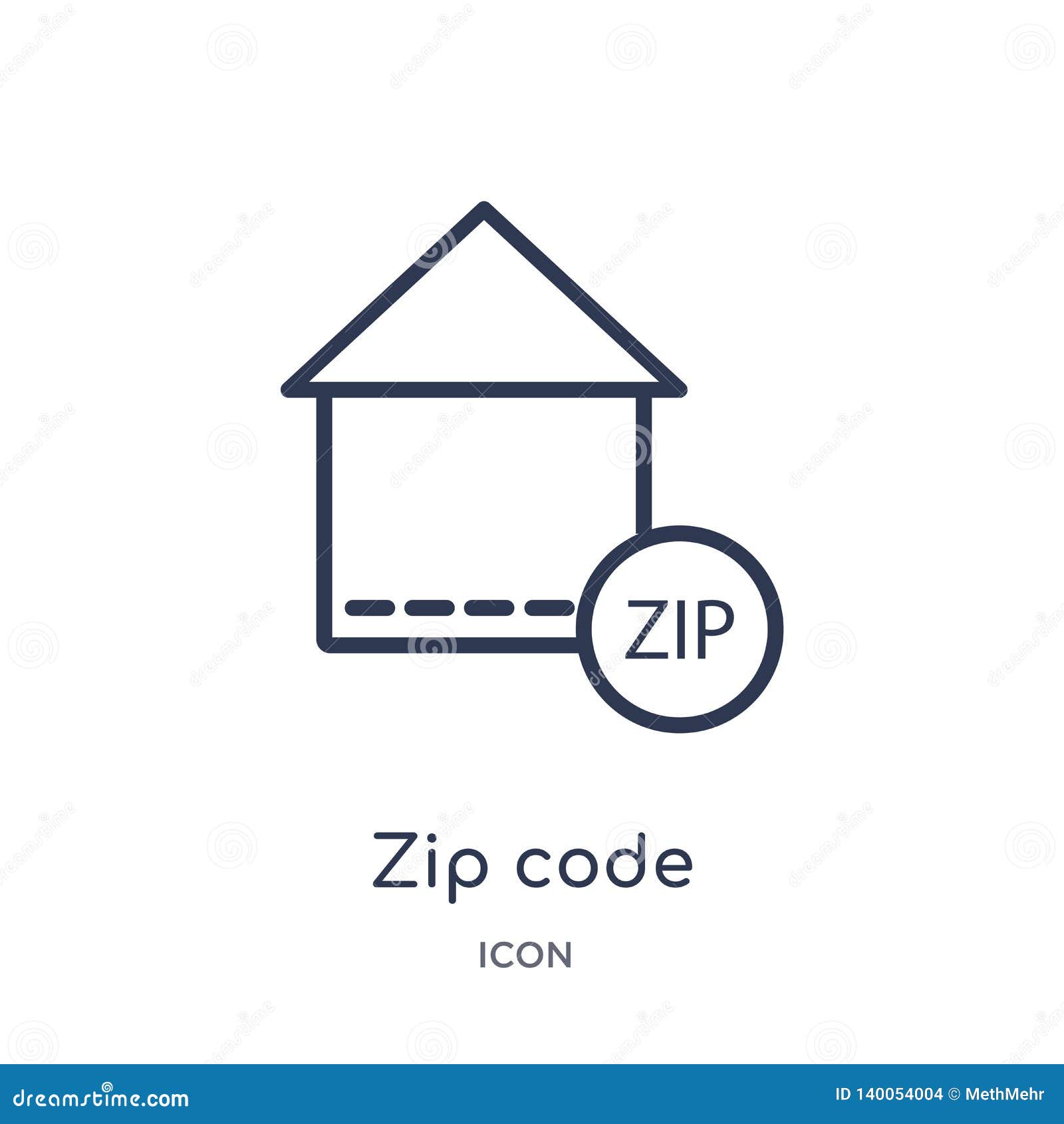Linear Zip Code Icon from Delivery and Logistic Outline Collection ...