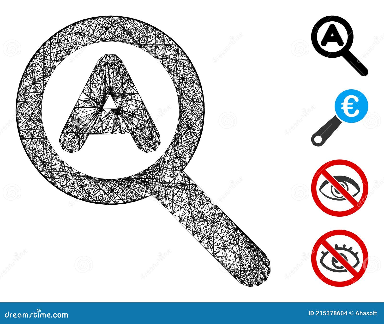 Zoom Auto Scale Vector Mesh 2D Model And Triangle Mosaic Icon ...