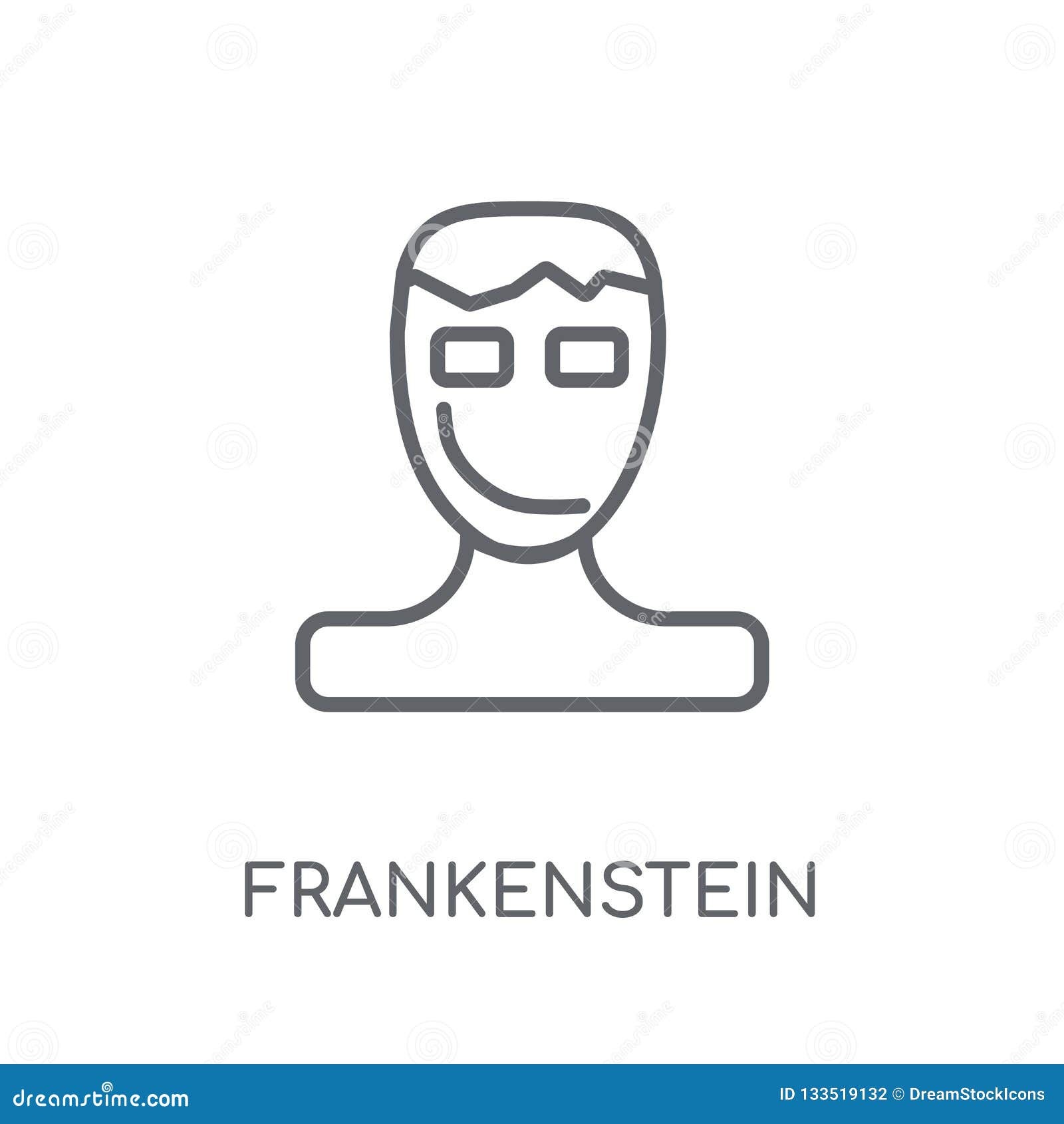 Lineare Ikone Frankenstein Modernes Entwurf Frankenstein-Logo Conce ...