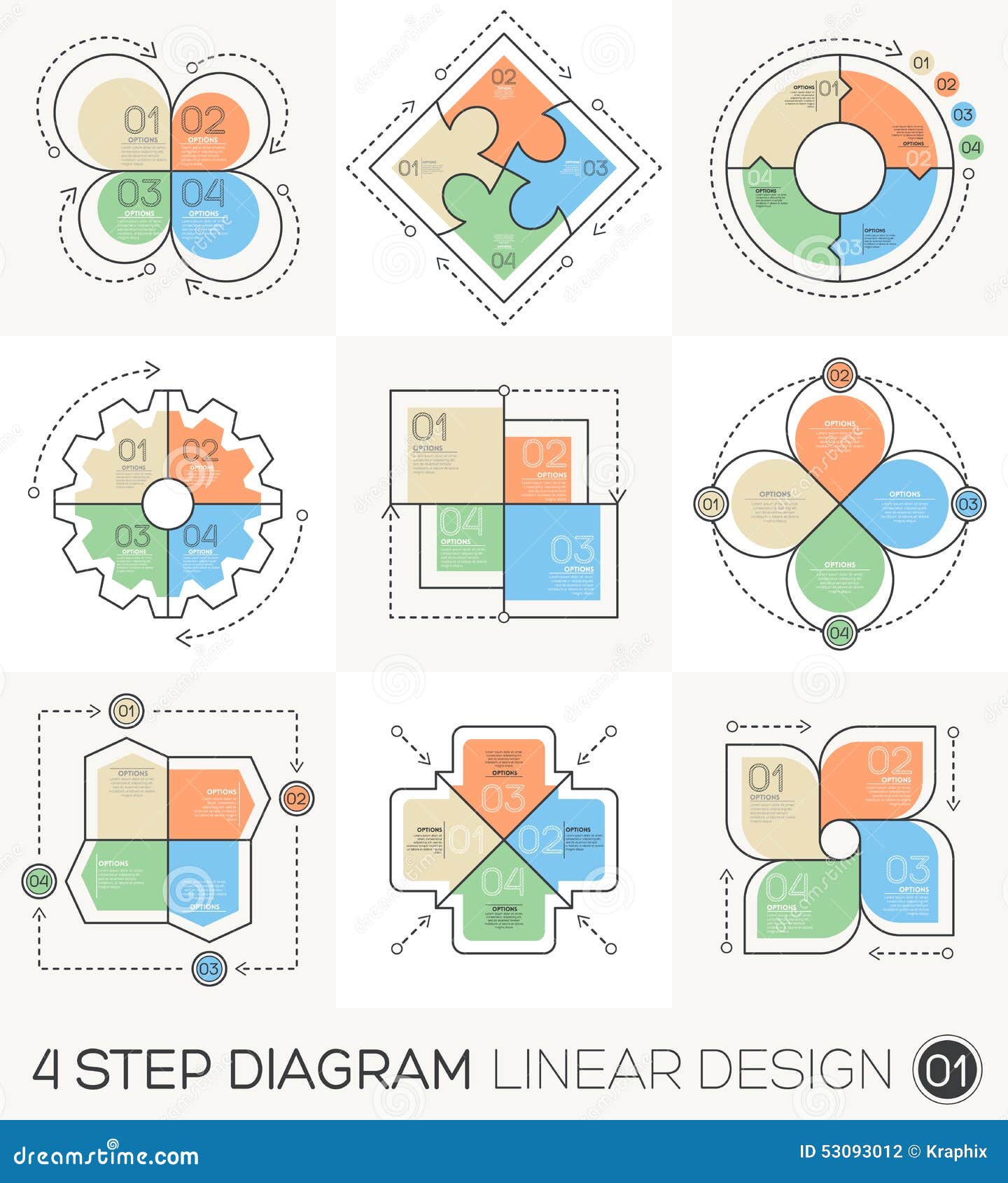 Lineare Linie Grafikdesign-Elemente U. Infographic-Schablone Vektor ...