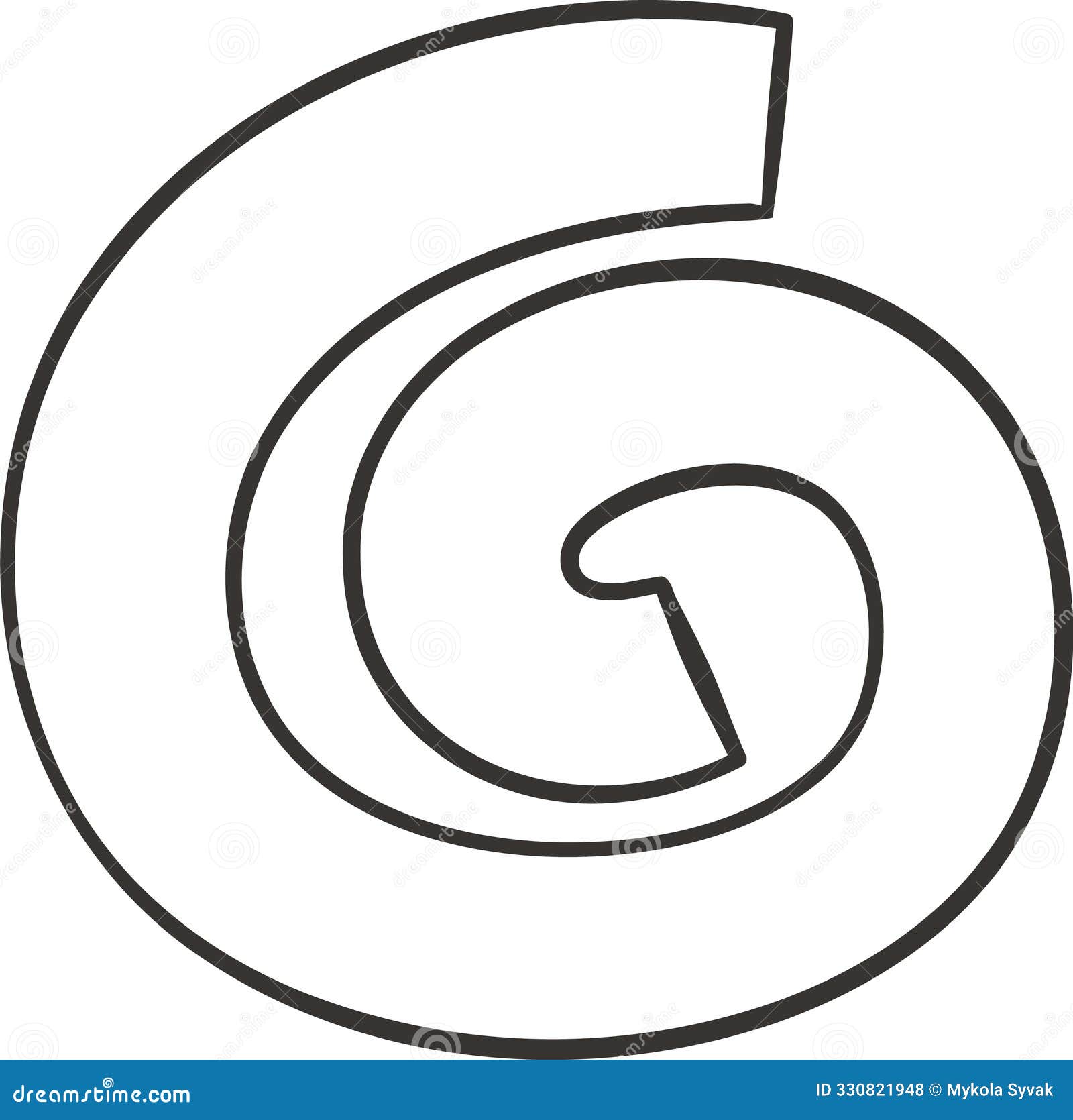 Lined Abstract Swirl Shape stock illustration. Illustration of line ...