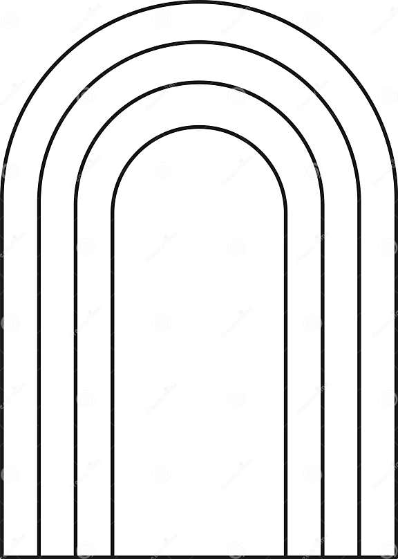 Lined Arch Shape stock illustration. Illustration of background - 328747456