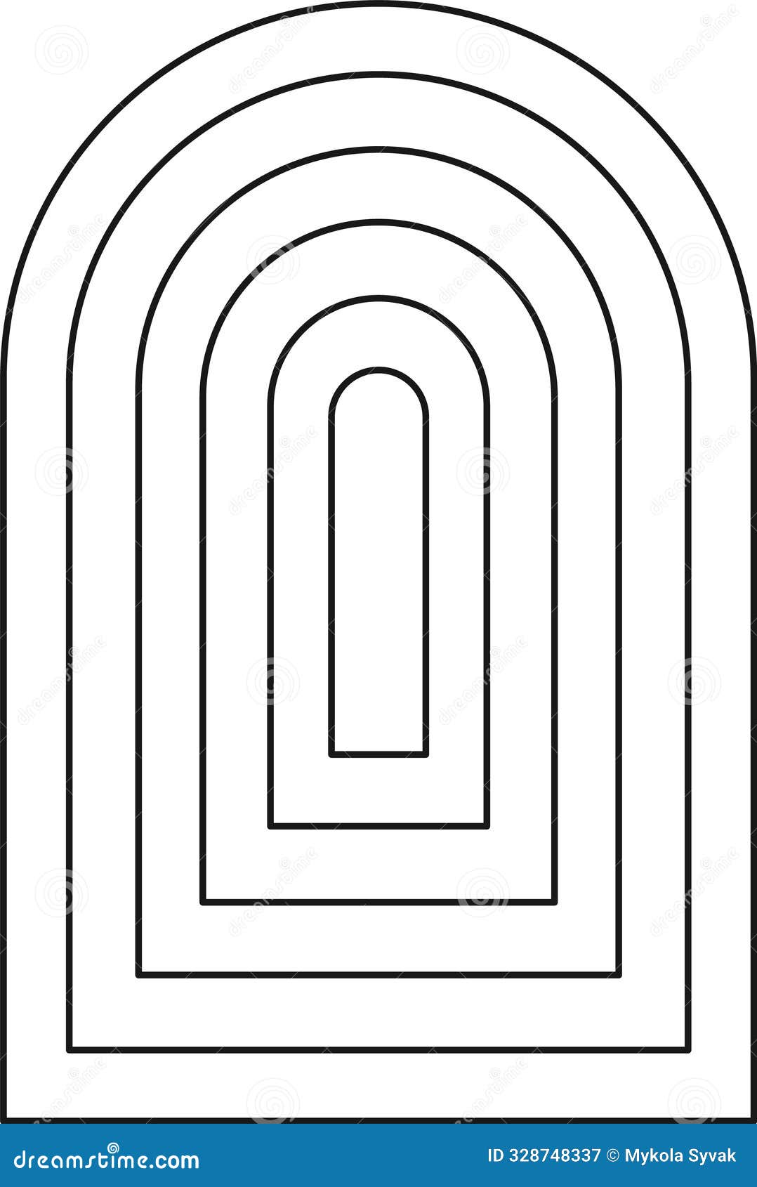 Lined Arch Shape stock vector. Illustration of graphic - 328748337