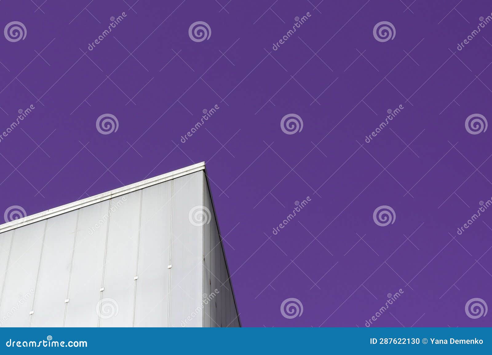 Lined Architectural Forms Against Clear Violet Backdrop. Architecture ...
