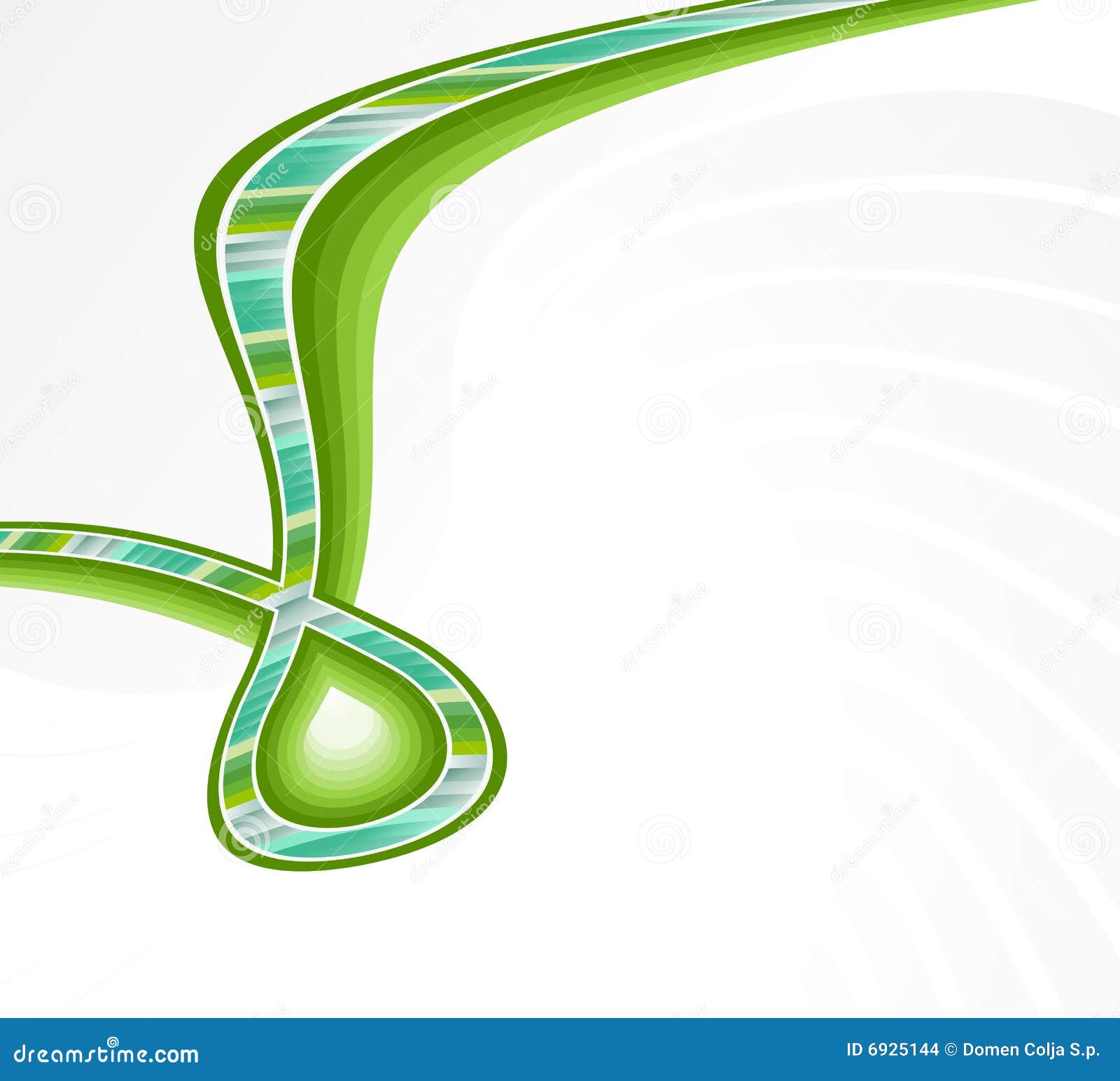 Lined art ribbon green stock vector. Illustration of abstraction - 6925144