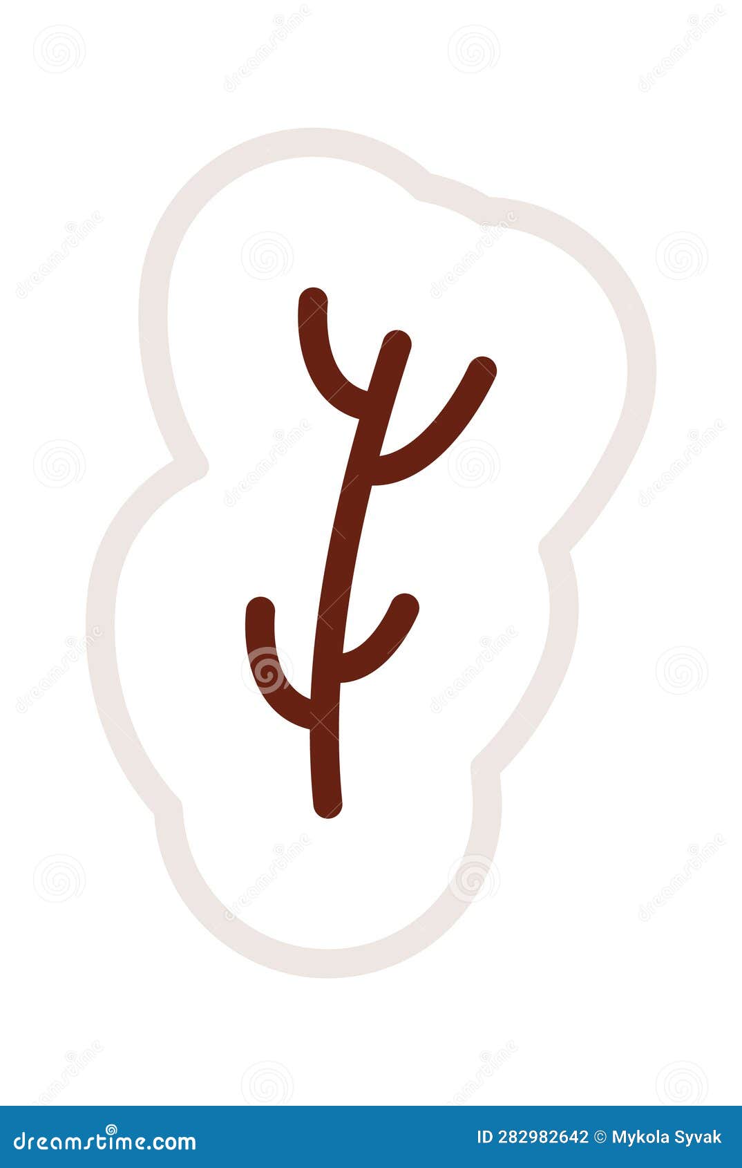 Lined Branch Sticker stock vector. Illustration of line - 282982642